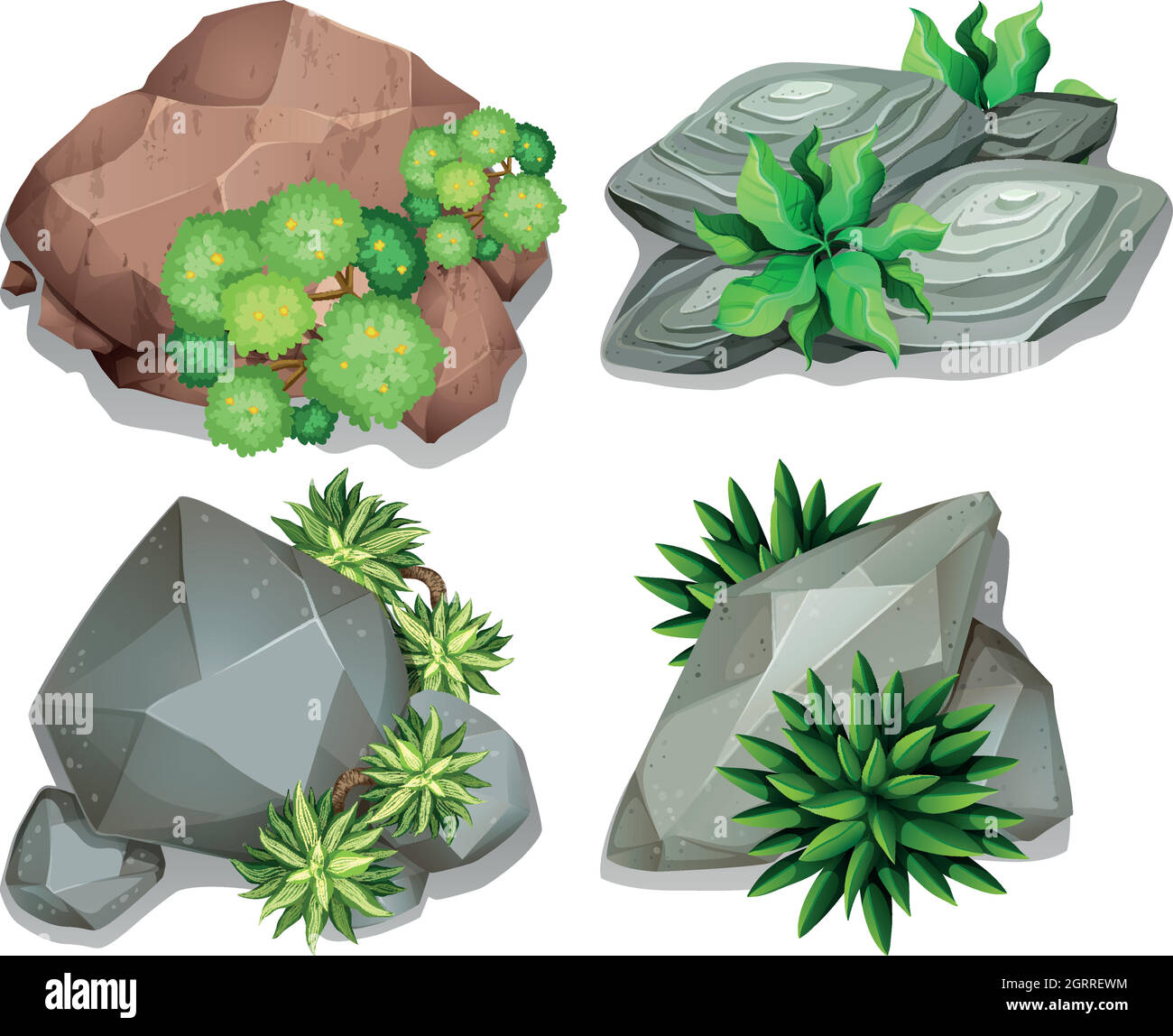 Set of different rocks Stock Vector Image & Art - Alamy