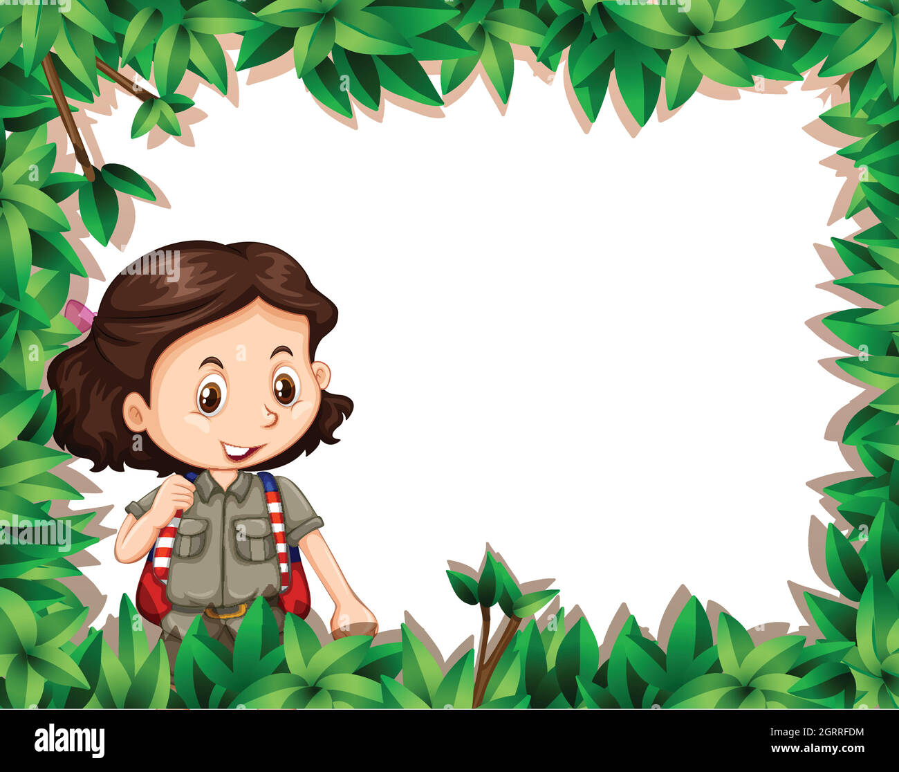 GIrl scout in nature frame Stock Vector Image & Art - Alamy