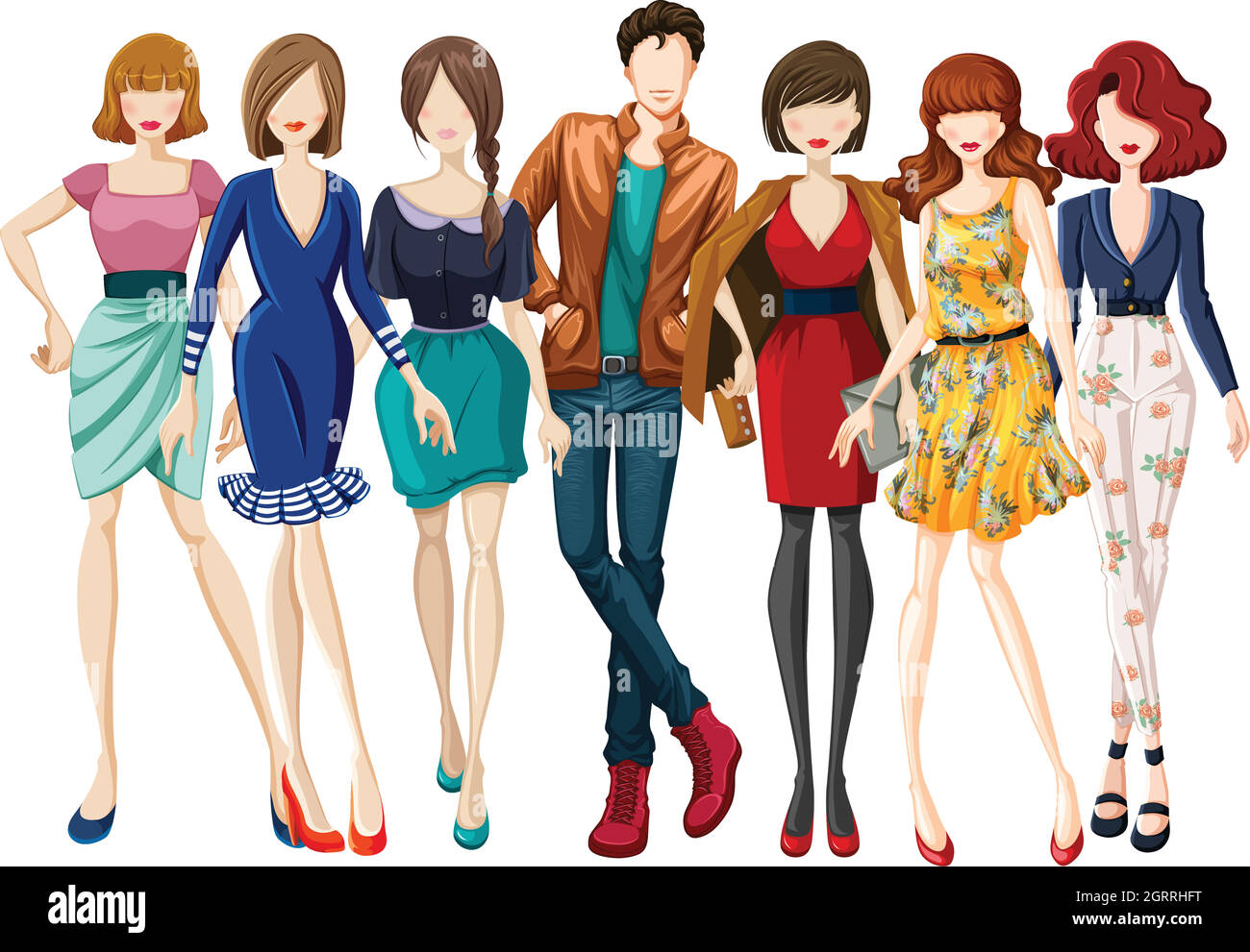 Actor modeling Stock Vector Images - Alamy