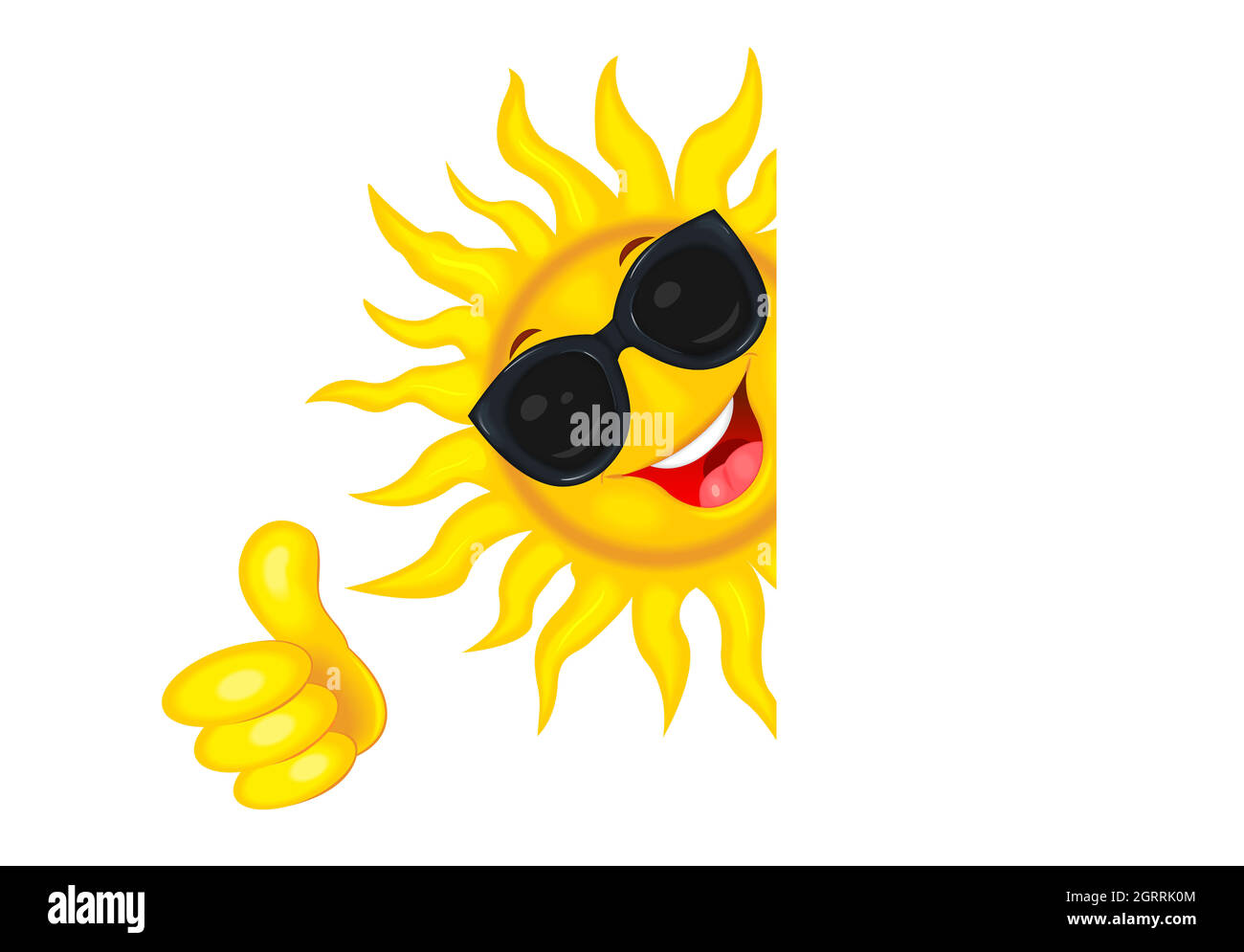 Sun with glasses and everything is fine Stock Vector Image & Art - Alamy