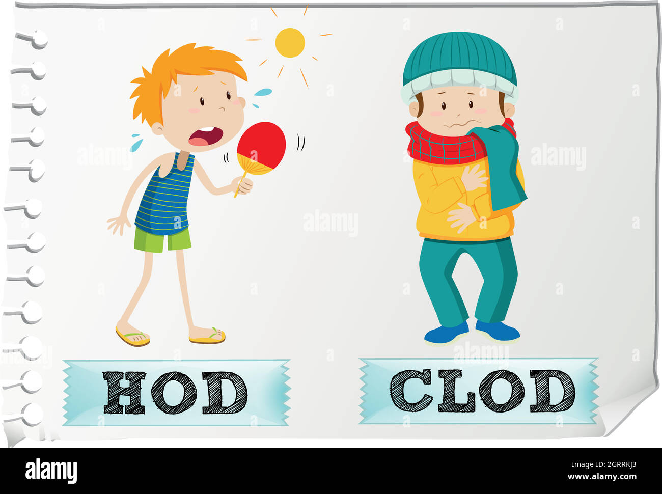 Adjective hot and cold Stock Vector Image & Art - Alamy
