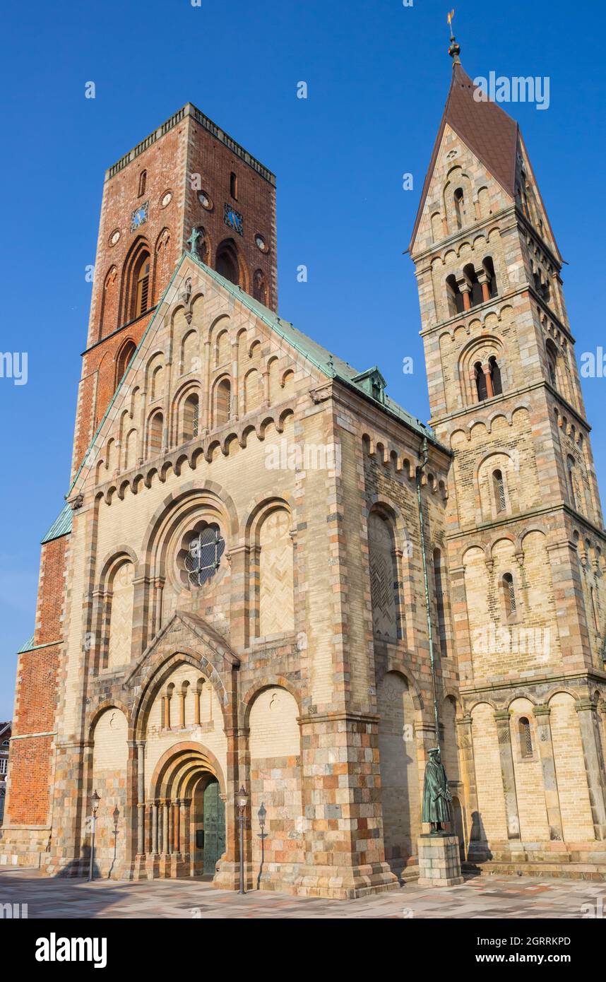 Front towers of the historic cathedral in Ribe, Denmark Stock Photo - Alamy