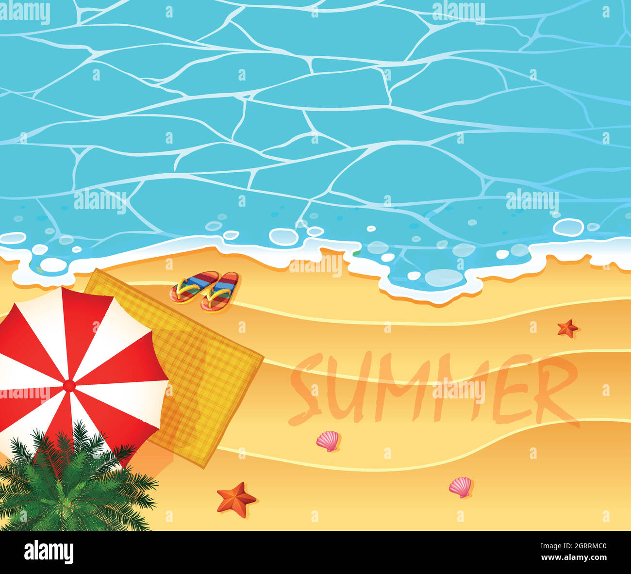 Tropical beach scenery theme Stock Vector Images - Alamy