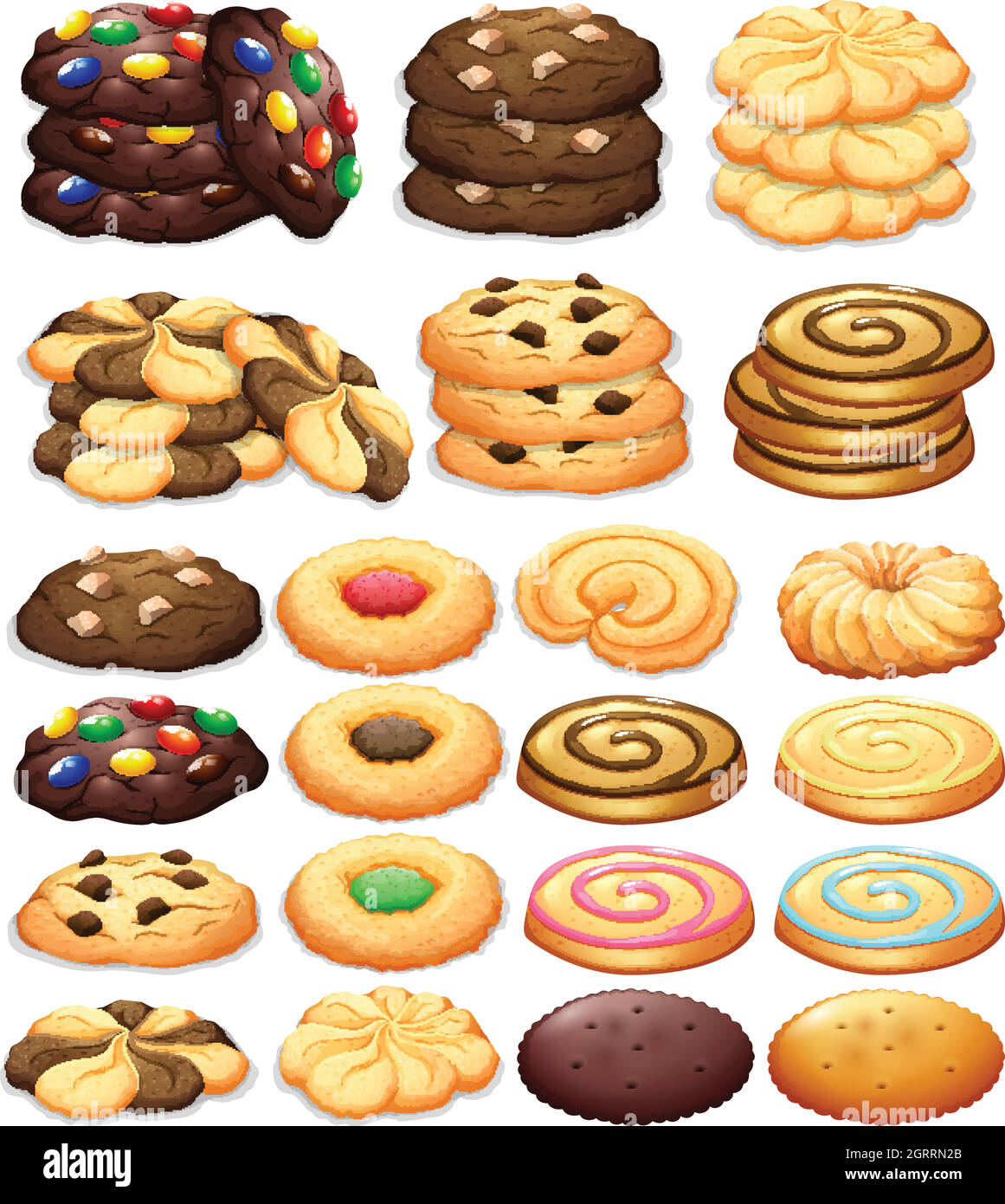 Round cookies clipart hi-res stock photography and images - Alamy