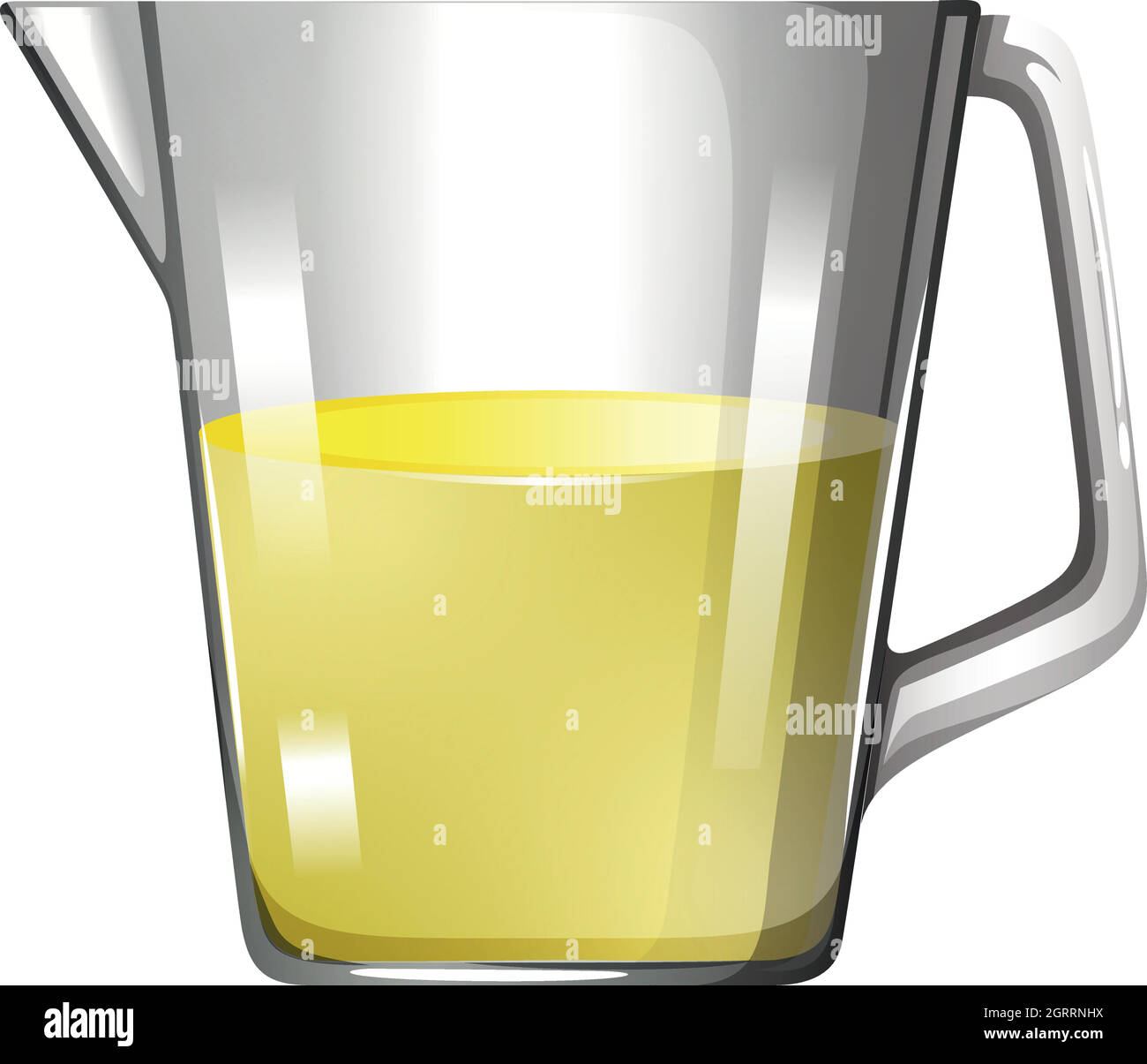Yellow liquid in glass beaker Stock Vector Image & Art - Alamy