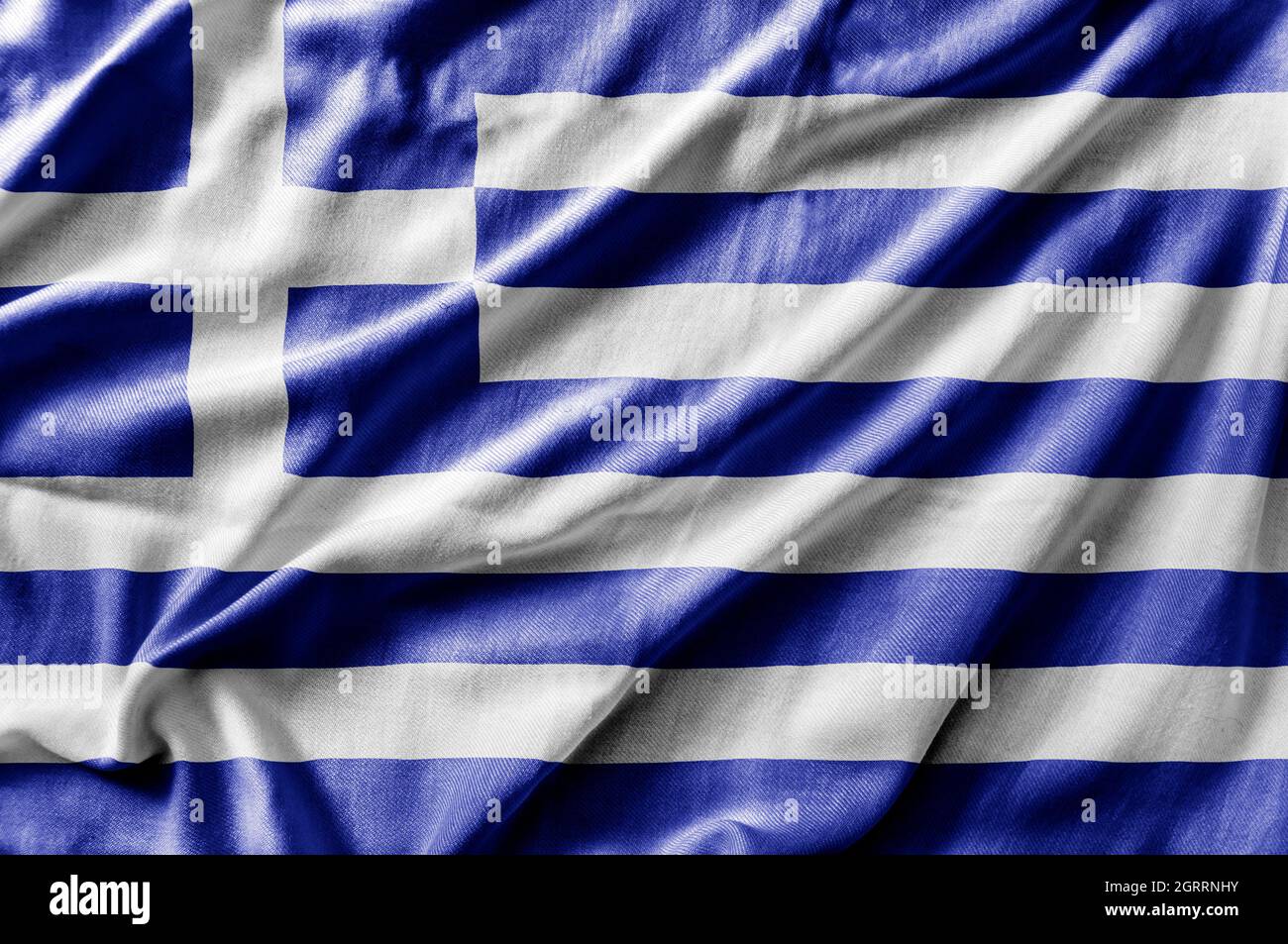 Greece silk flag hi-res stock photography and images - Alamy