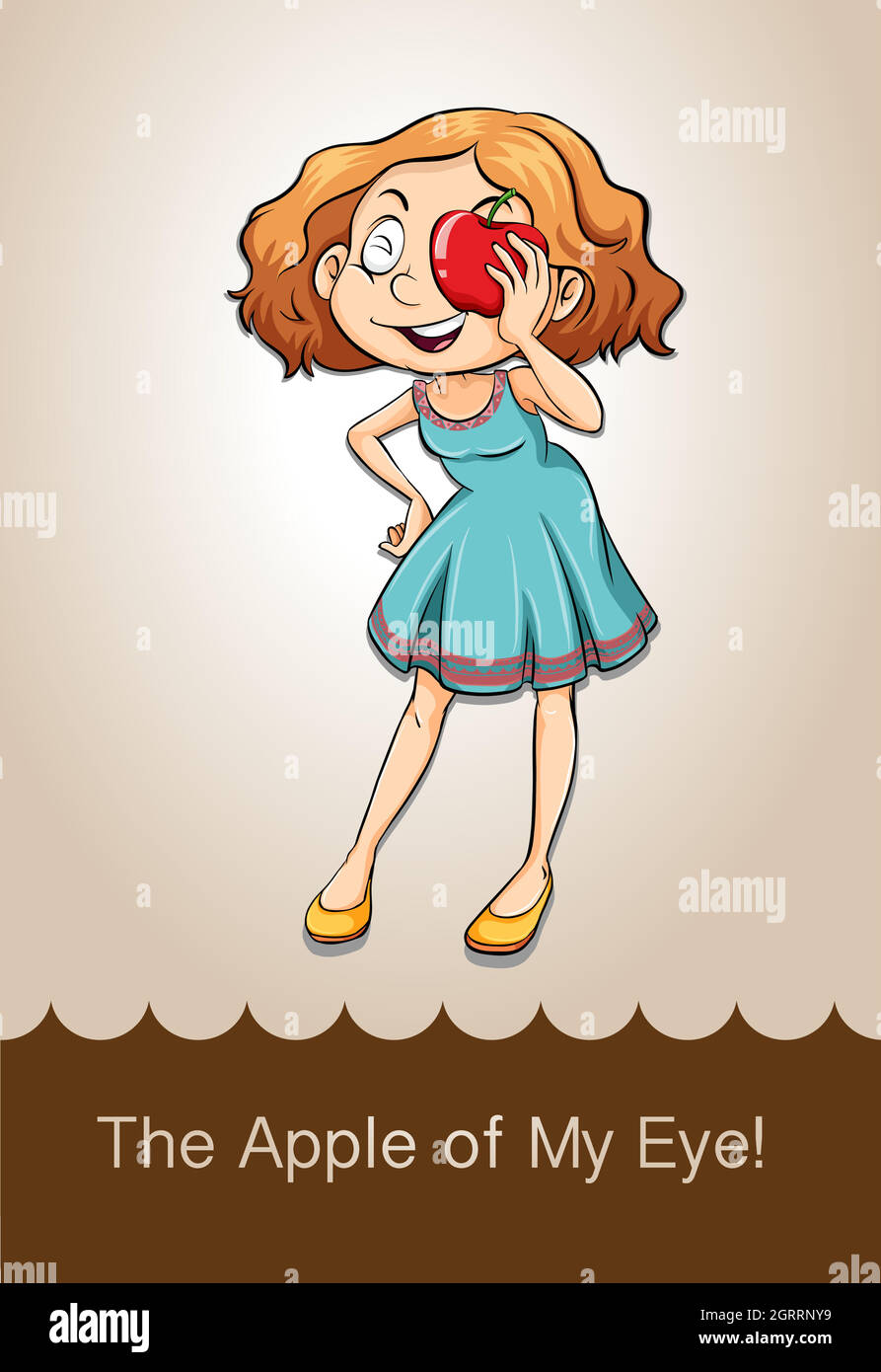 Idiom apple of my eye Stock Vector Image & Art - Alamy