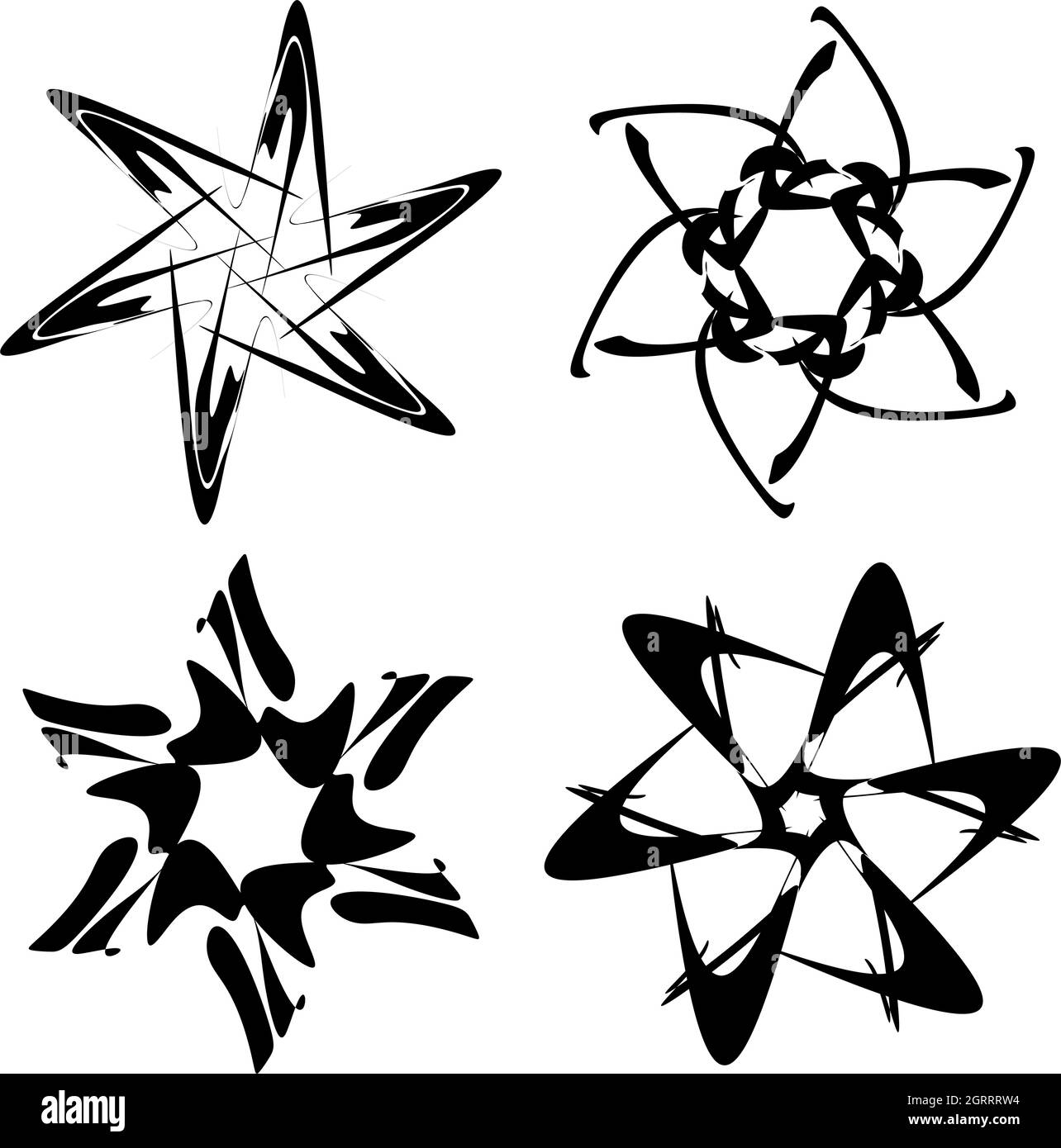 Abstract circular drawing. Amorphous, nonfigurative artistic element ...