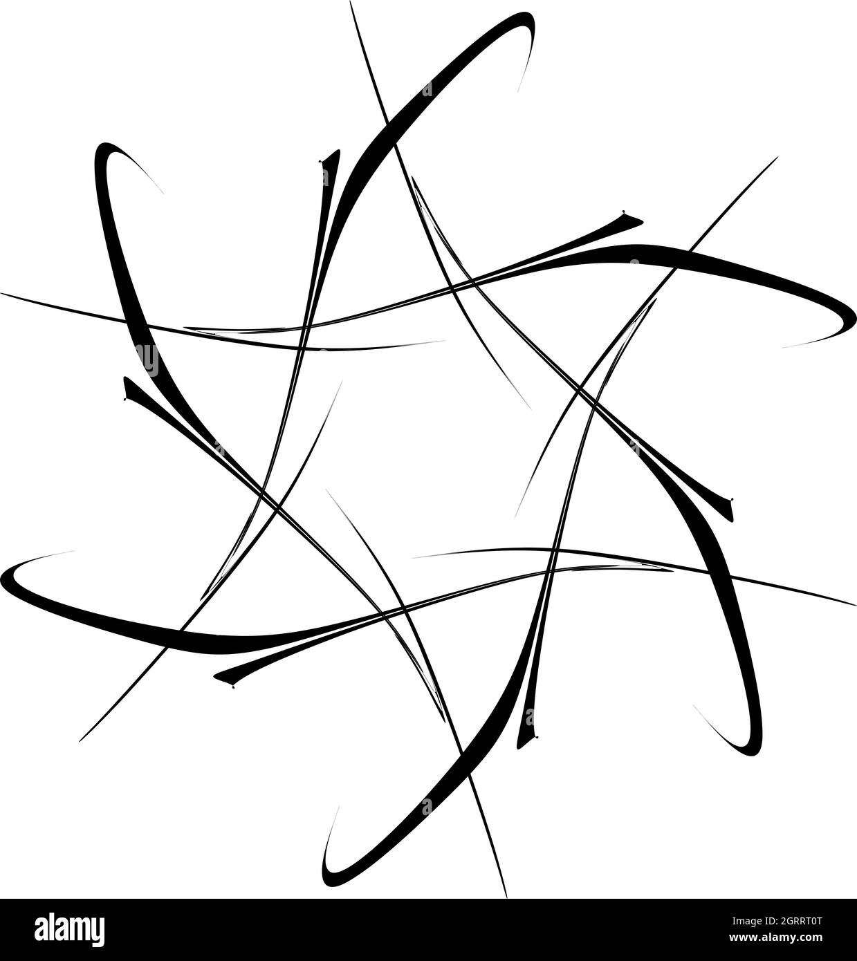 Abstract circular drawing. Amorphous, nonfigurative artistic element ...