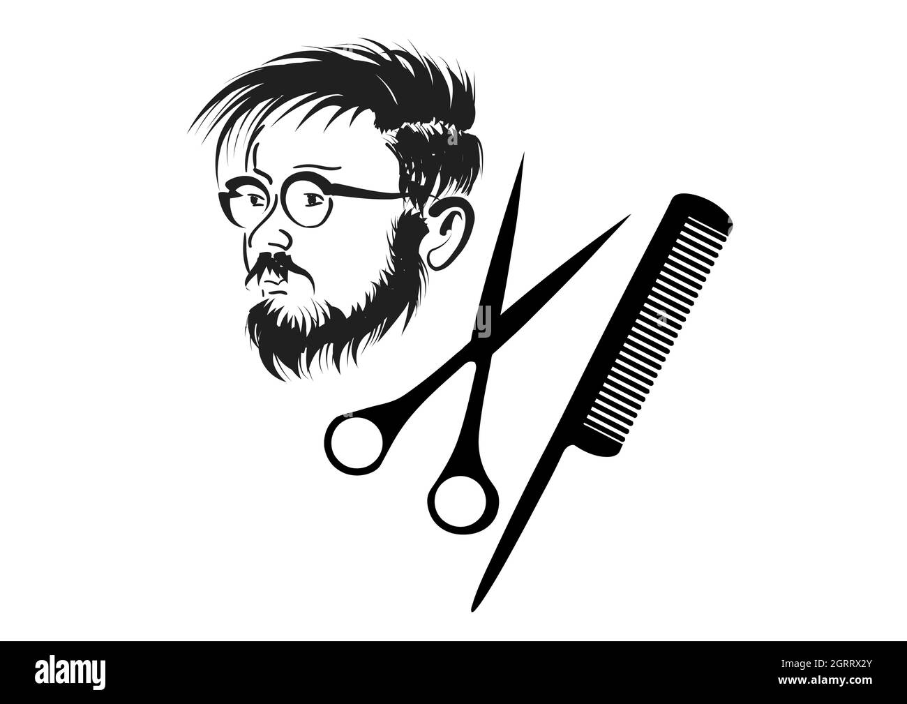 Vintage beard Black and White Stock Photos & Images - Alamy