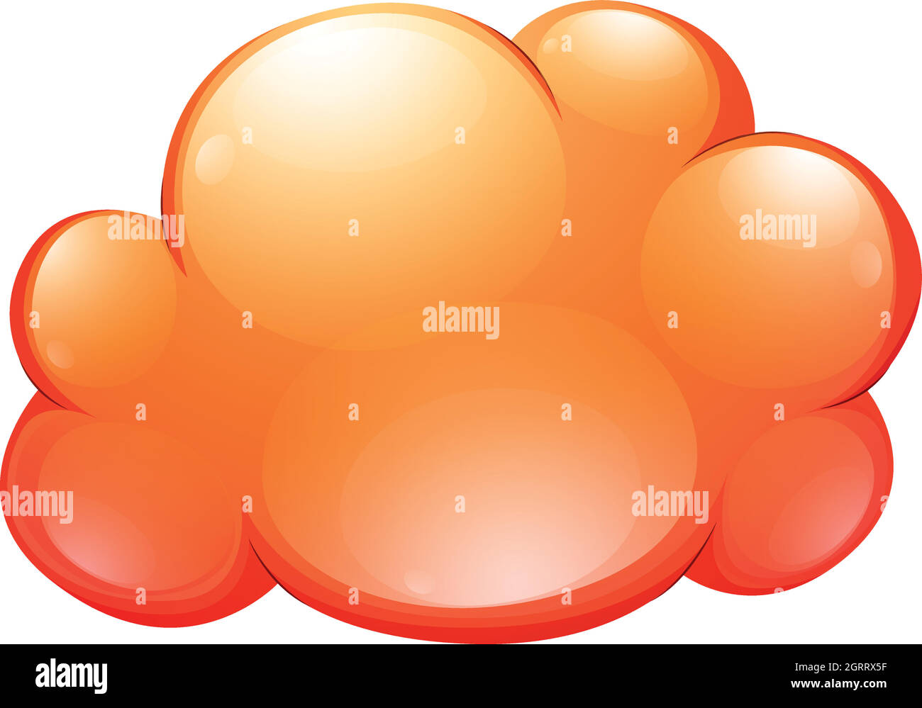 Orange cloud on white Stock Vector Image & Art - Alamy