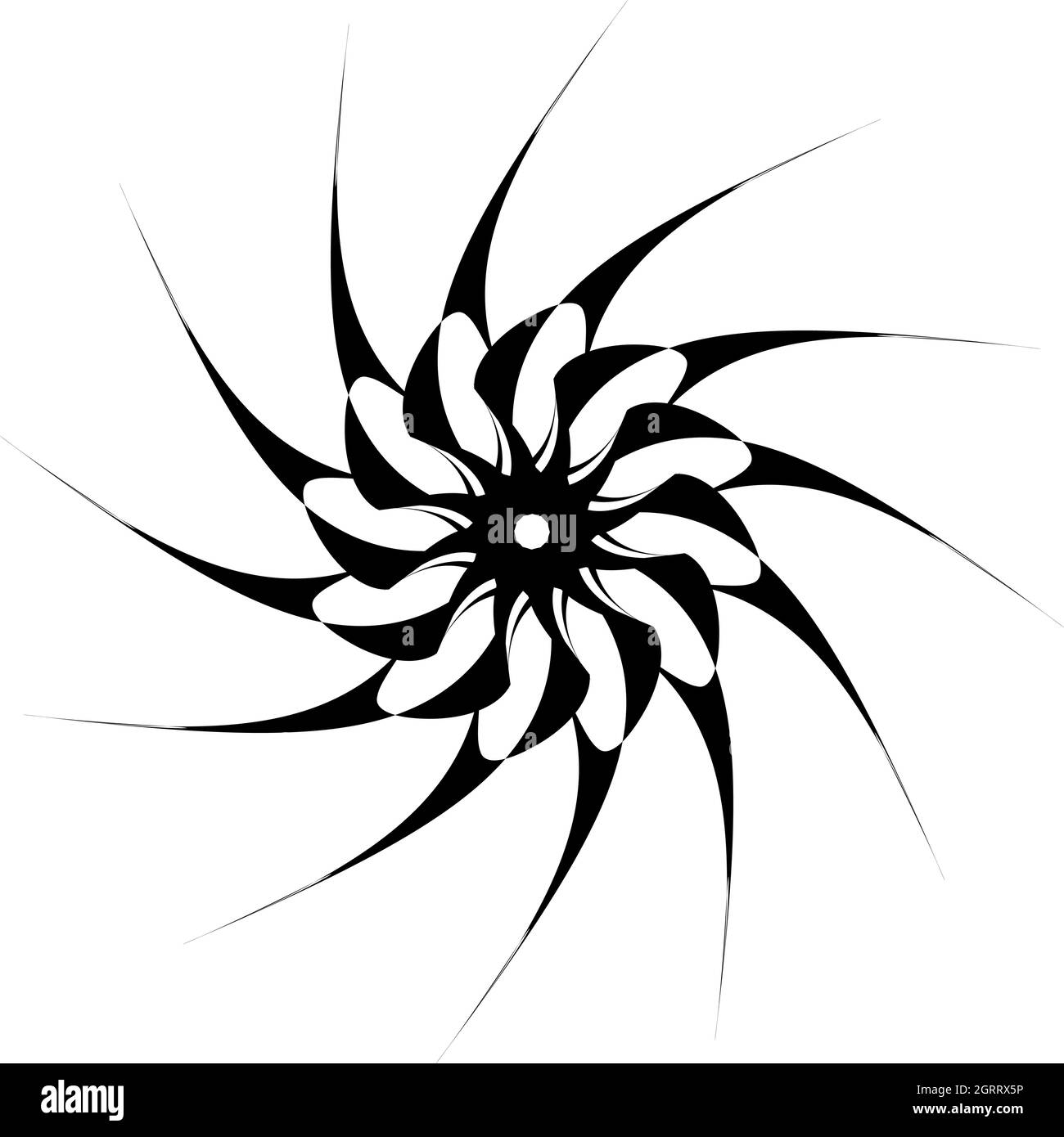 Abstract circular drawing. Amorphous, nonfigurative artistic element ...