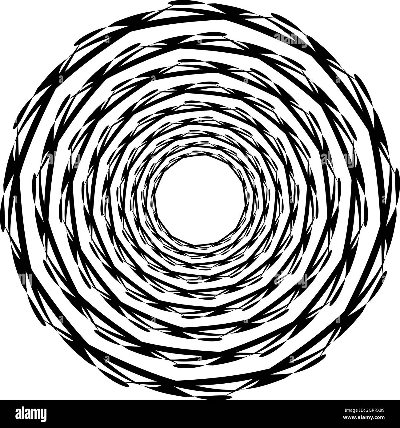 Abstract circular drawing. Amorphous, nonfigurative artistic element ...