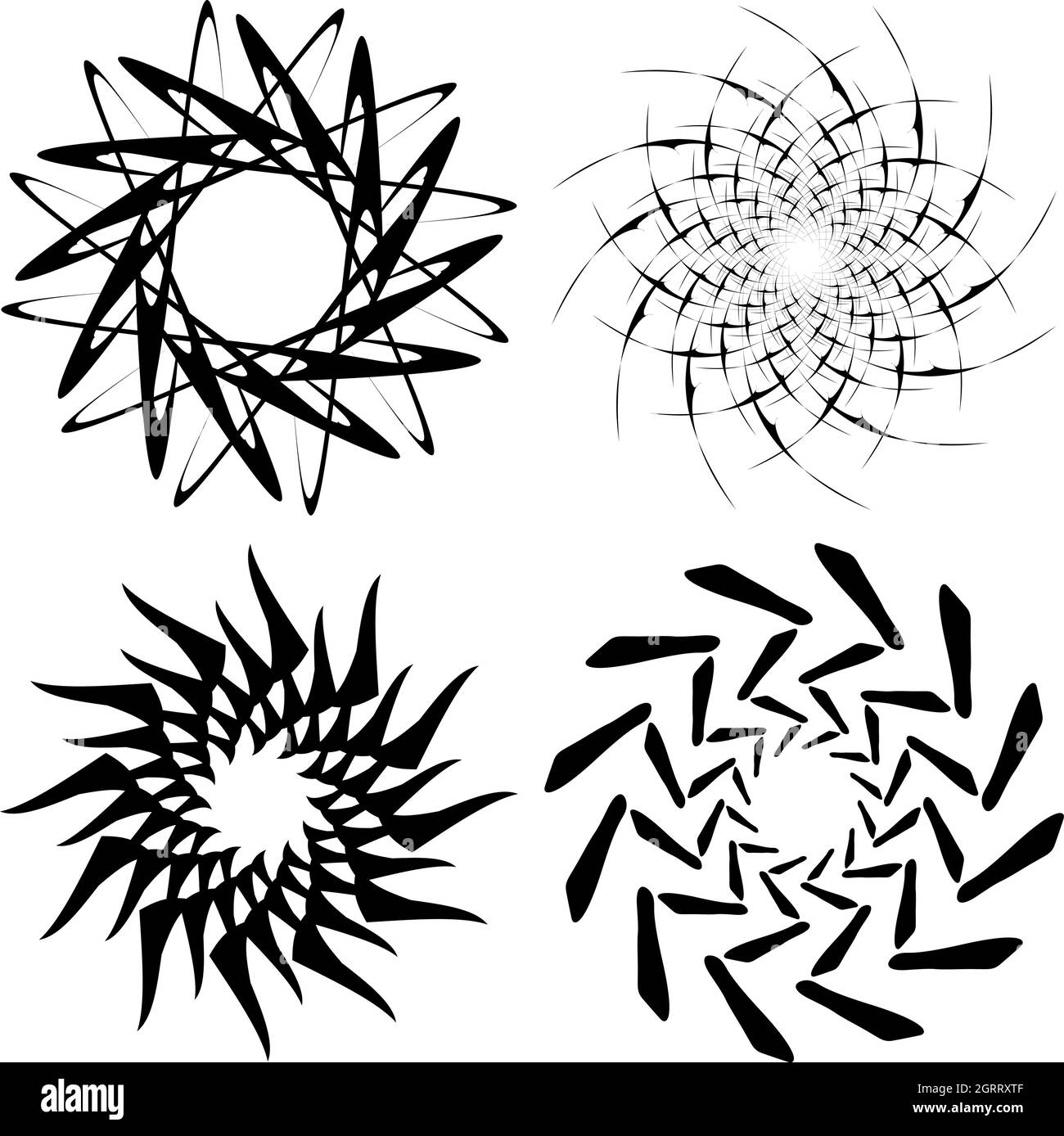 Abstract circular drawing. Amorphous, nonfigurative artistic element ...