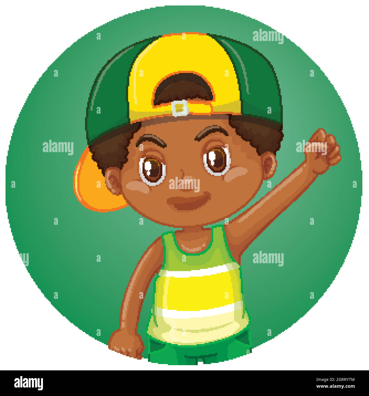 Cute boy on round background Stock Vector Image & Art - Alamy