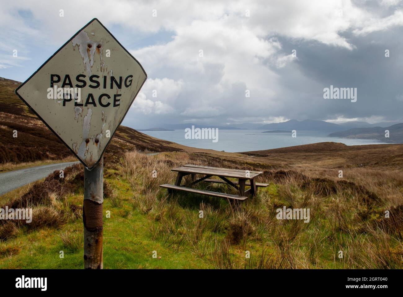 Passing place information sign hi-res stock photography and images - Alamy