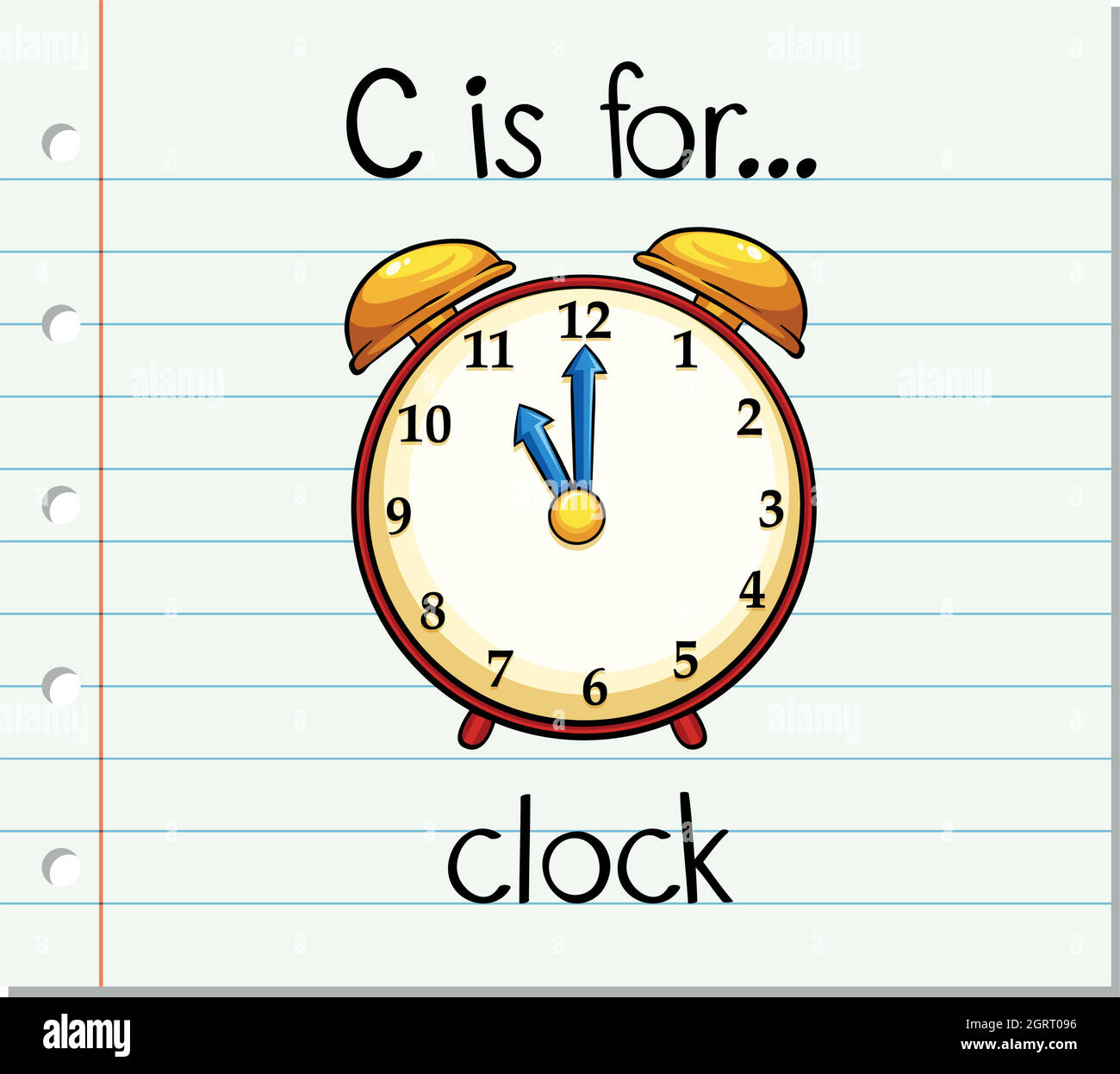 Flashcard letter C is for clock Stock Vector Image & Art - Alamy