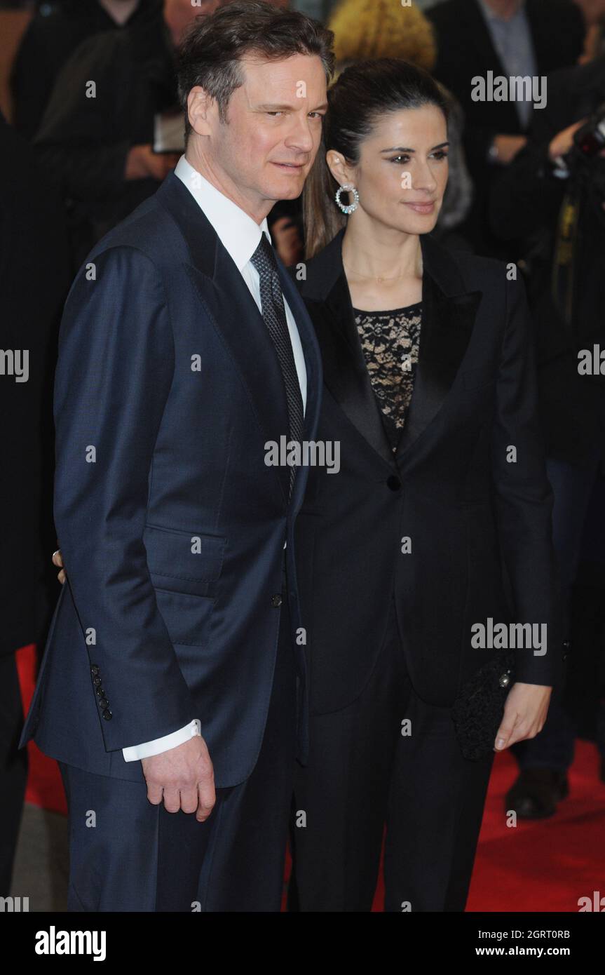 London. UK. Livia Firth & Colin Firth at the UK Premiere of The Railway ...