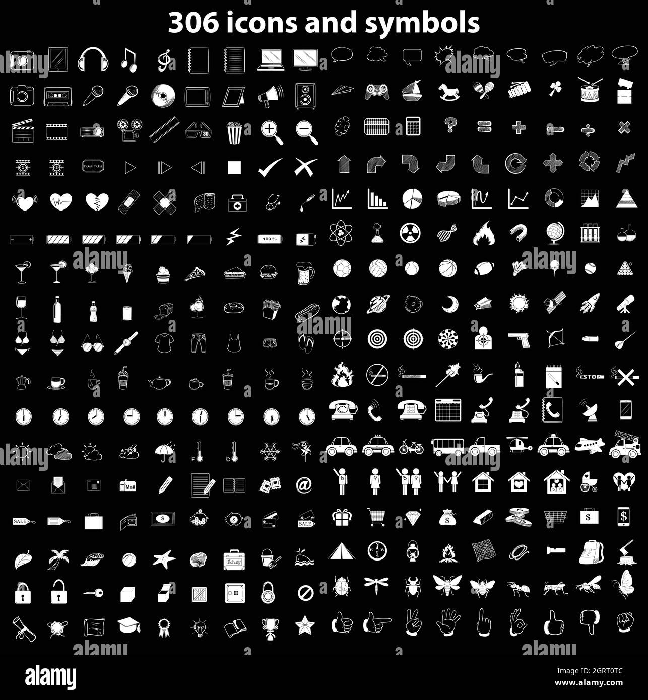 Icons and symbols Stock Vector Image & Art - Alamy