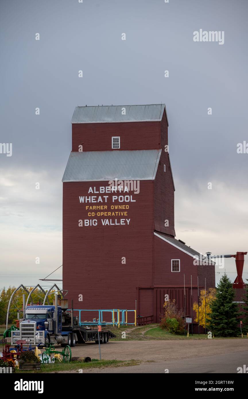 Big Valley, Alberta - September 26, 2021: The town of Bug Valley ...