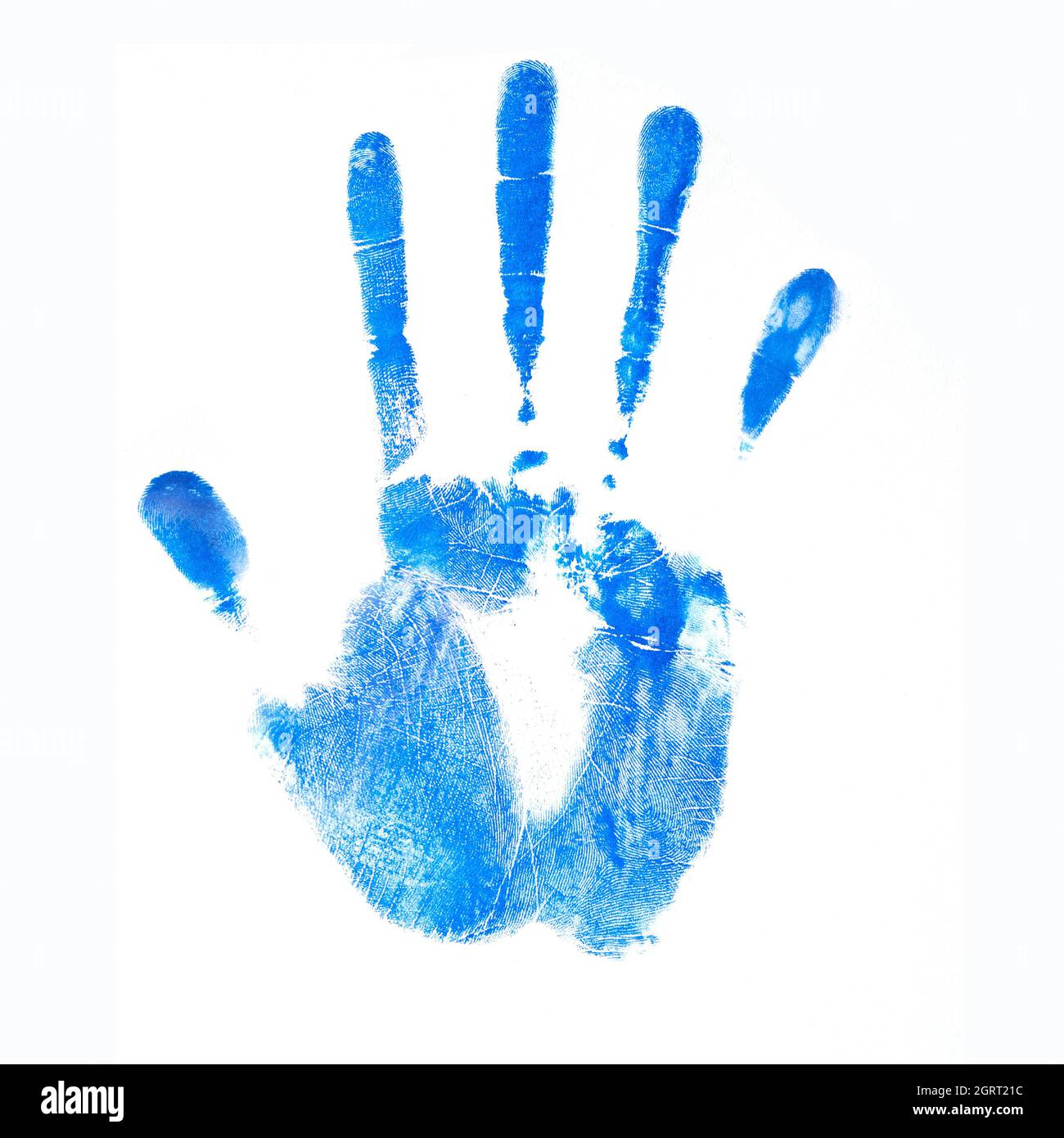 Blue handprint Cut Out Stock Images & Pictures - Alamy