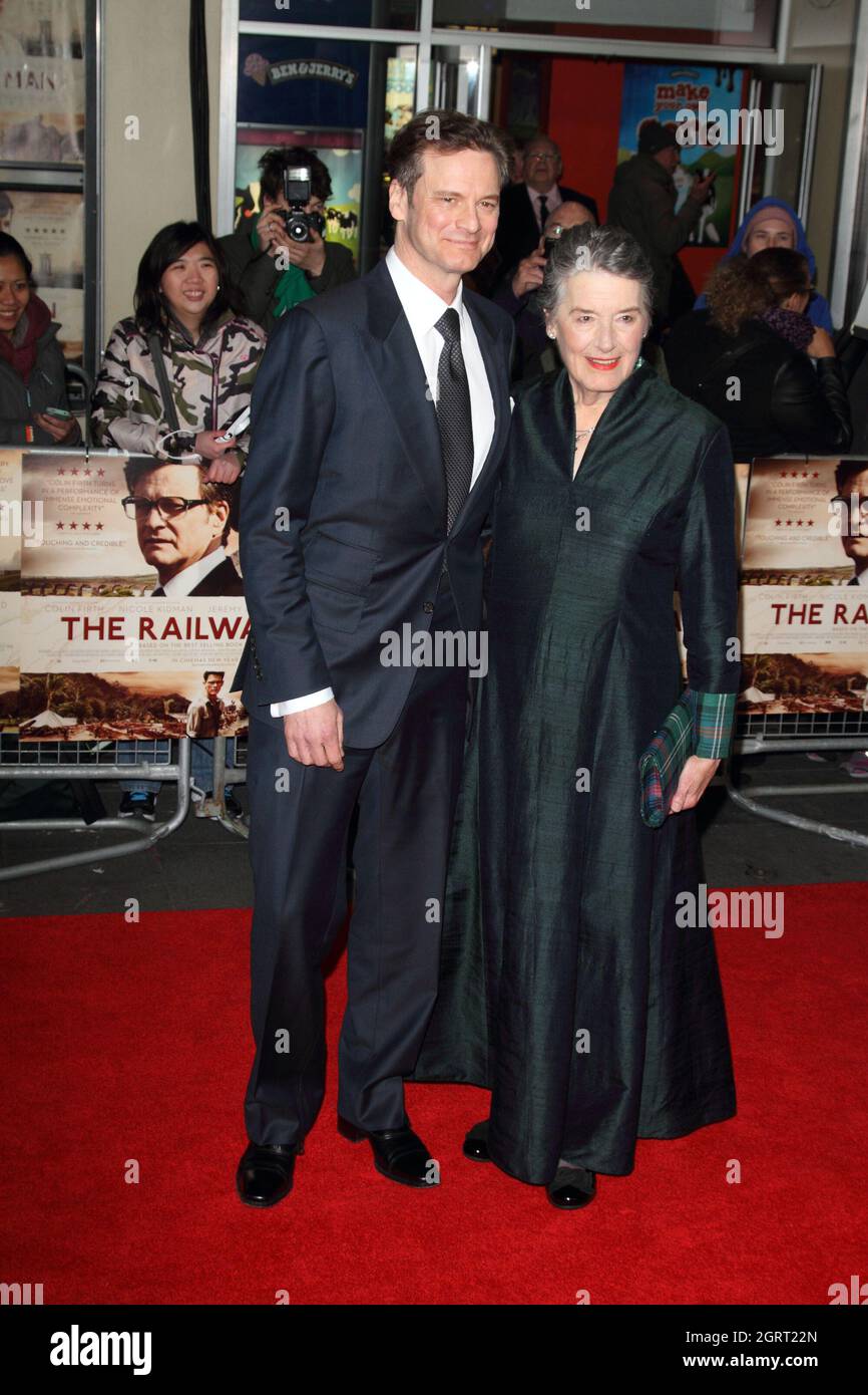 London. UK. Colin Firth and and Patti Lomax at the UK Premiere of The ...