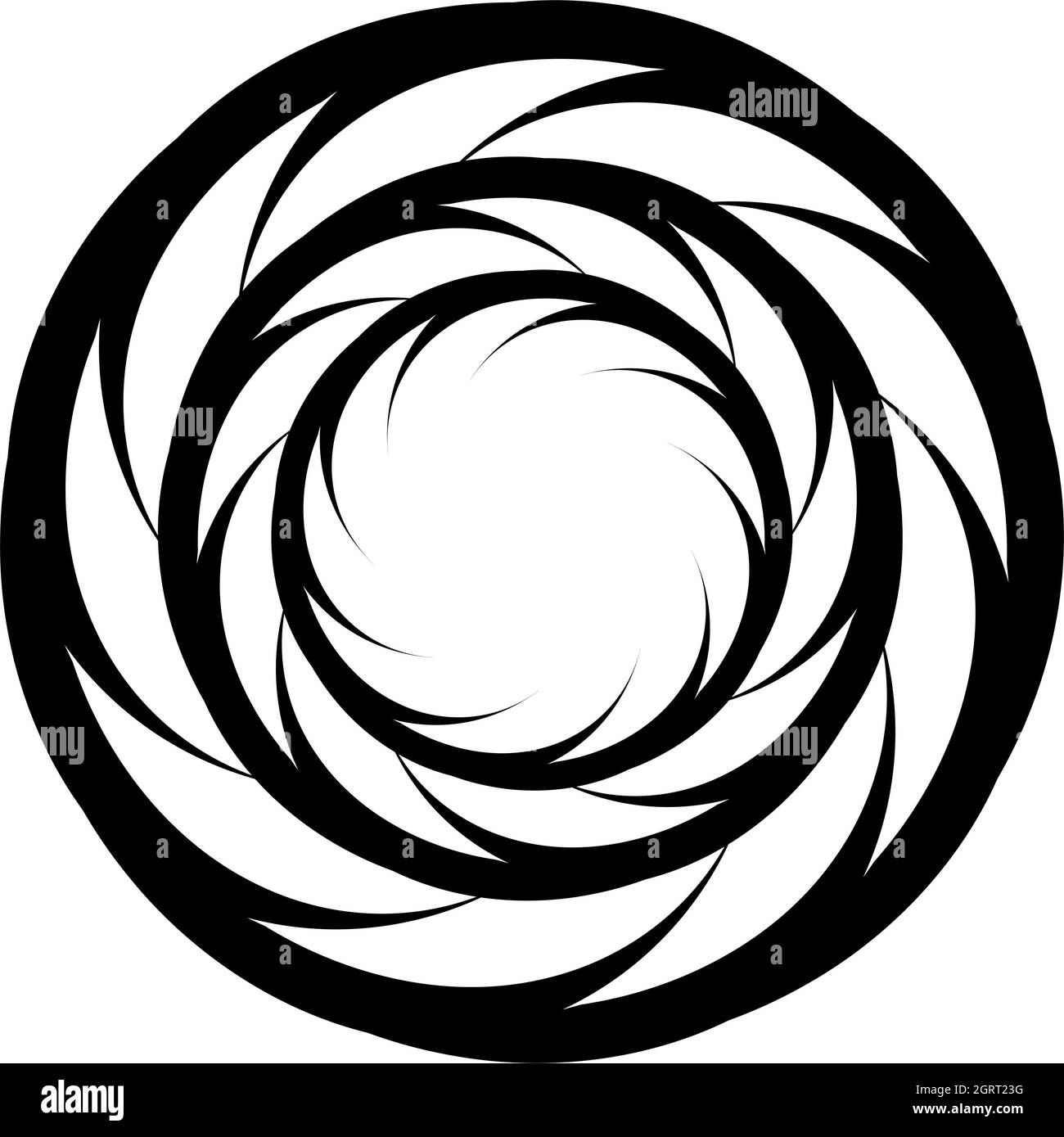 Abstract circular drawing. Amorphous, nonfigurative artistic element ...