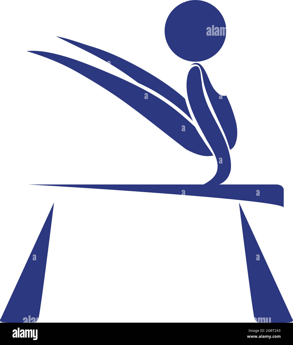 Gymnastics icon in blue color Stock Vector Image & Art - Alamy