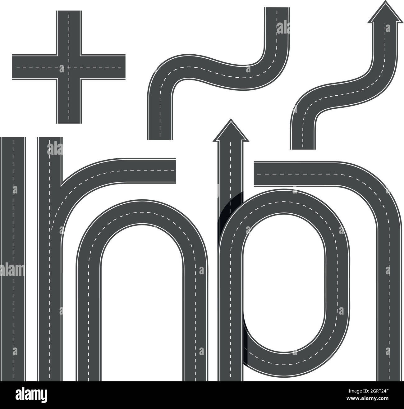 Different shapes of roads Stock Vector Image & Art - Alamy