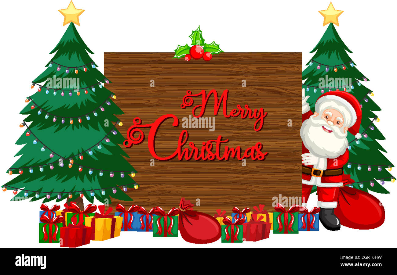 Christmas theme with Santa and presents Stock Vector Image & Art - Alamy