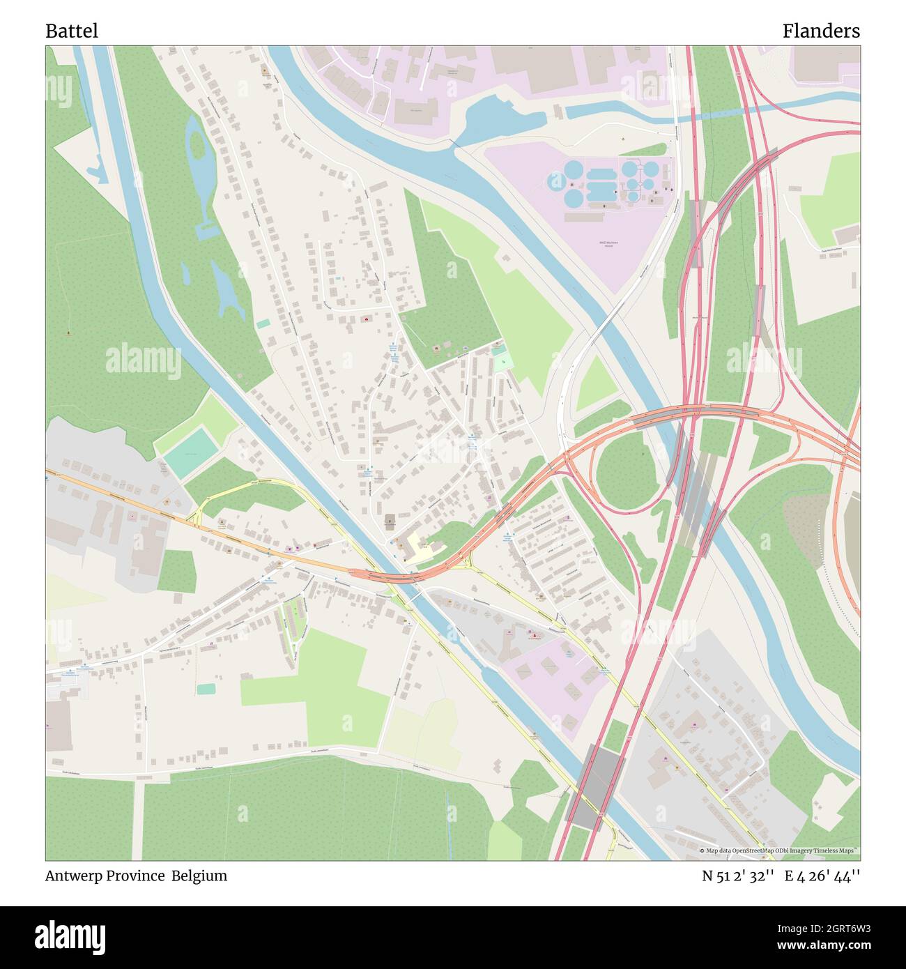 Battel, Antwerp Province, Belgium, Flanders, N 51 2' 32'', E 4 26' 44 ...