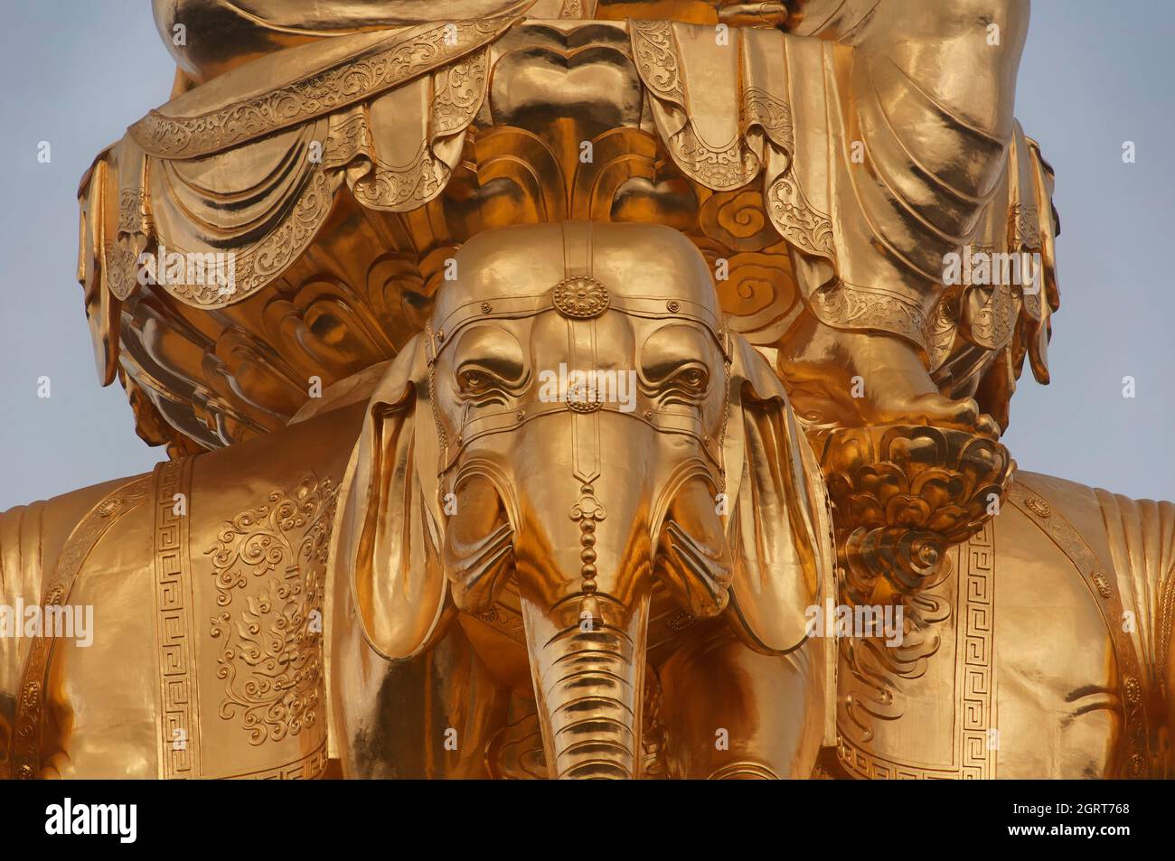 The landmark golden samantabhadra bodhisattva buddha statues on the ...
