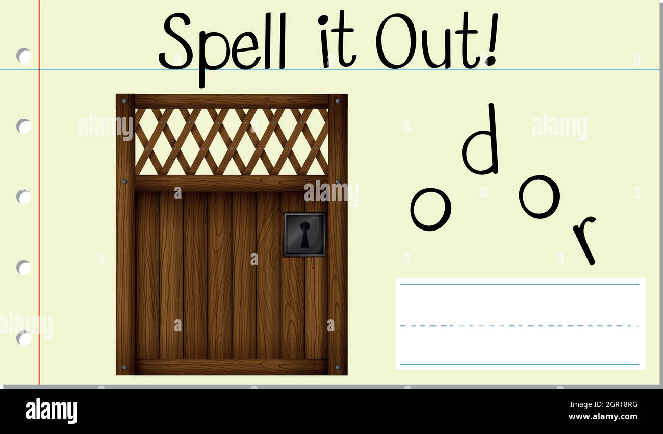Spell it out door Stock Vector Image & Art - Alamy