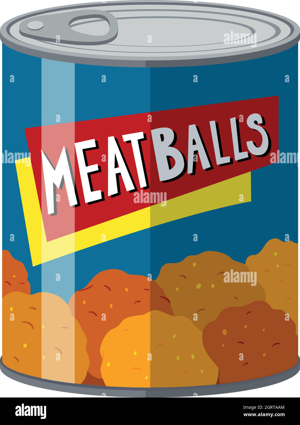 Canned food with meatballs inside Stock Vector Image & Art - Alamy