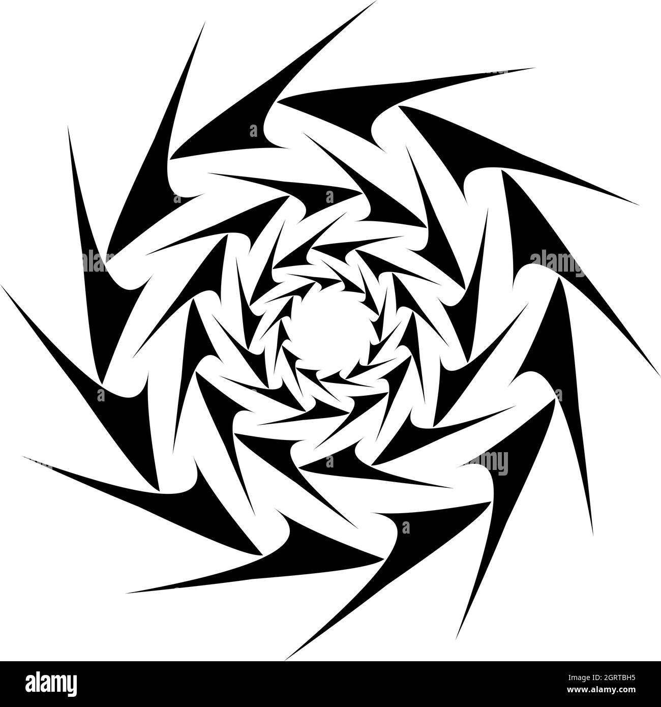 Abstract circular drawing. Amorphous, nonfigurative artistic element ...