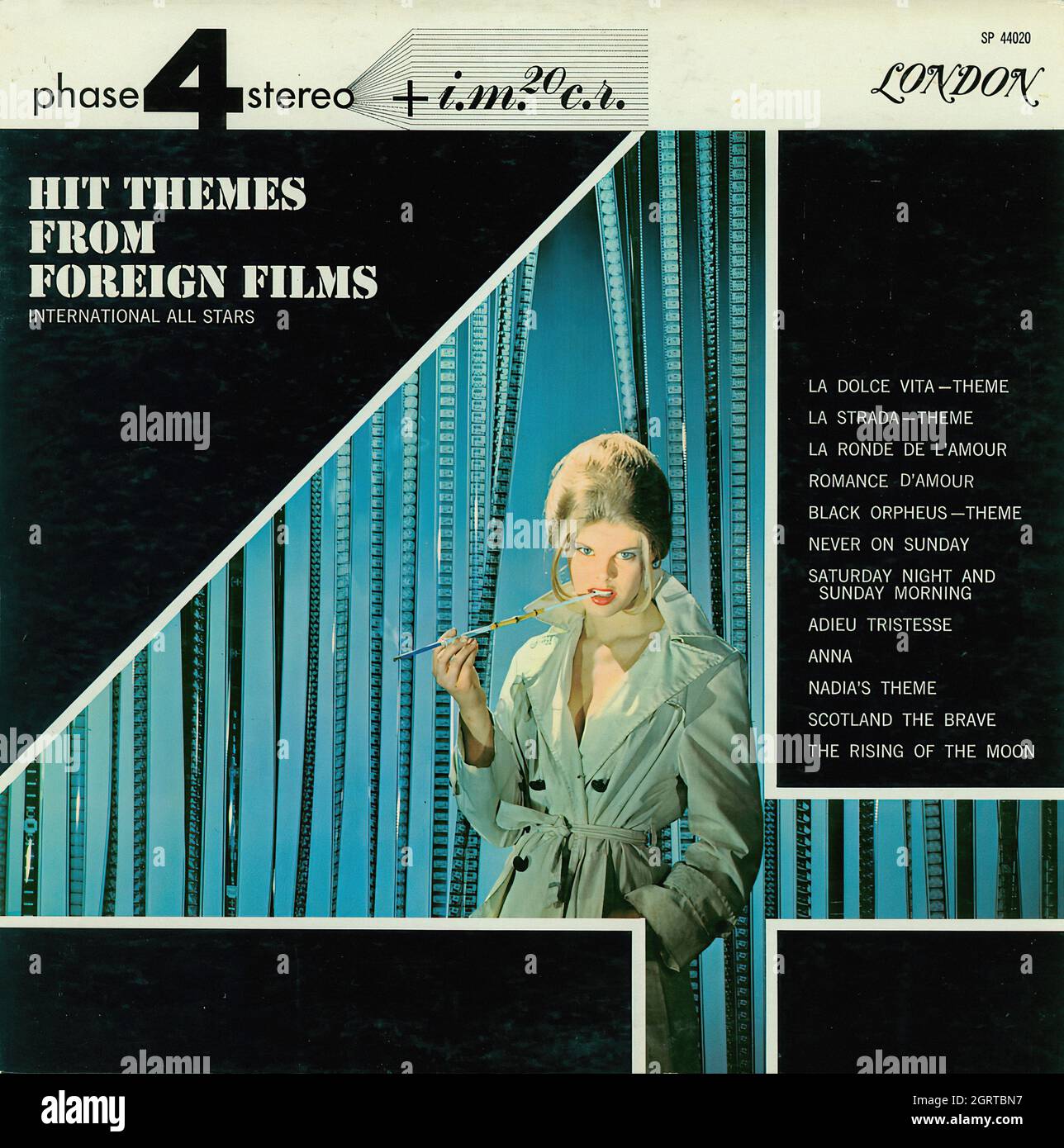 Hit Themes From Foreign Films - Vintage Musical Vinyl Album Stock Photo ...