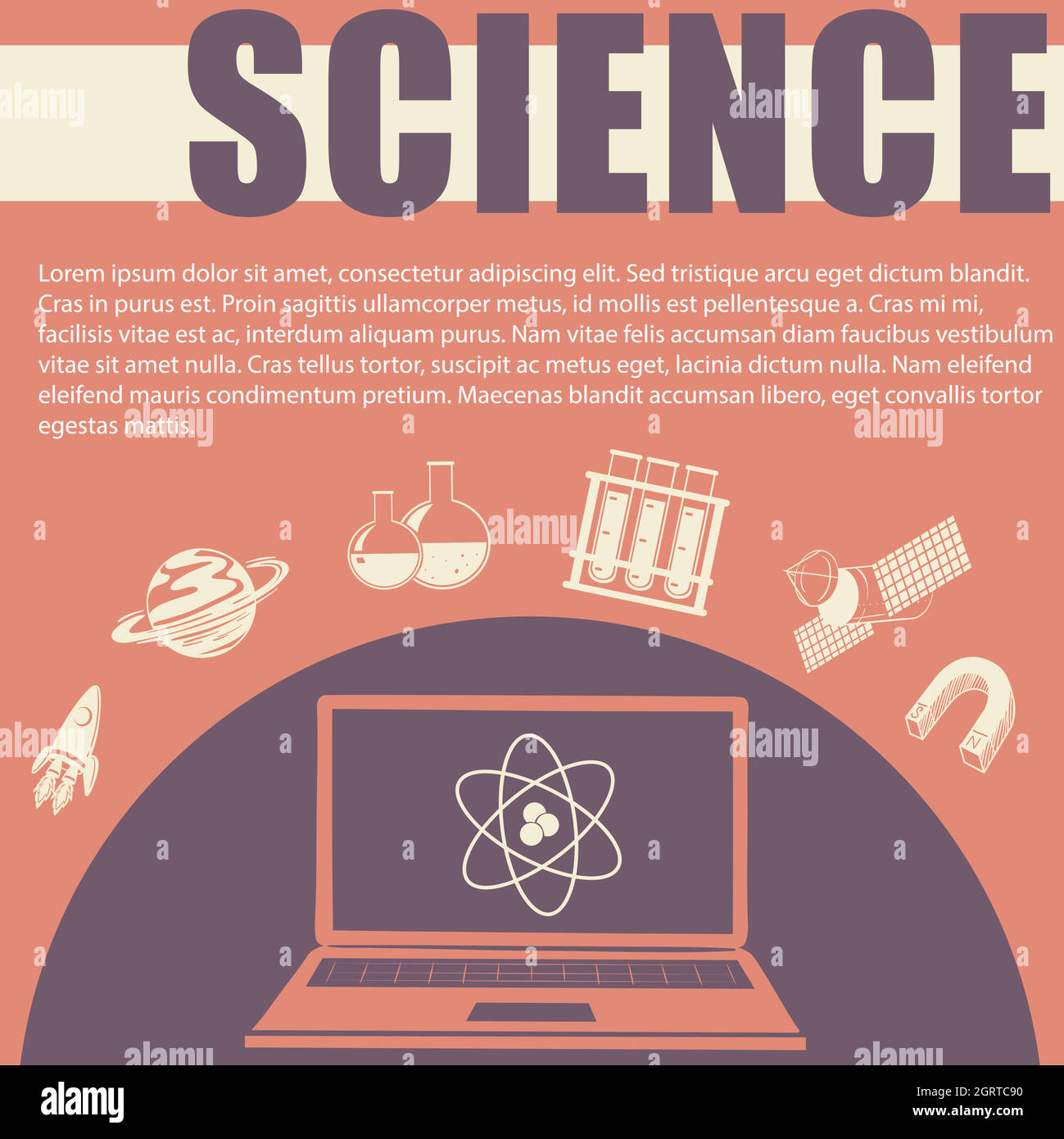 Science theme with text and symbols Stock Vector Image & Art - Alamy