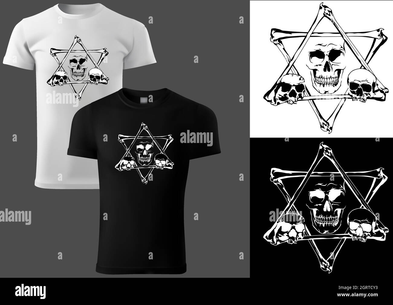 Black skull bones Stock Vector Images - Alamy