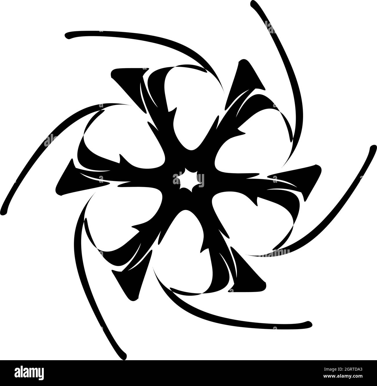 Abstract circular drawing. Amorphous, nonfigurative artistic element ...