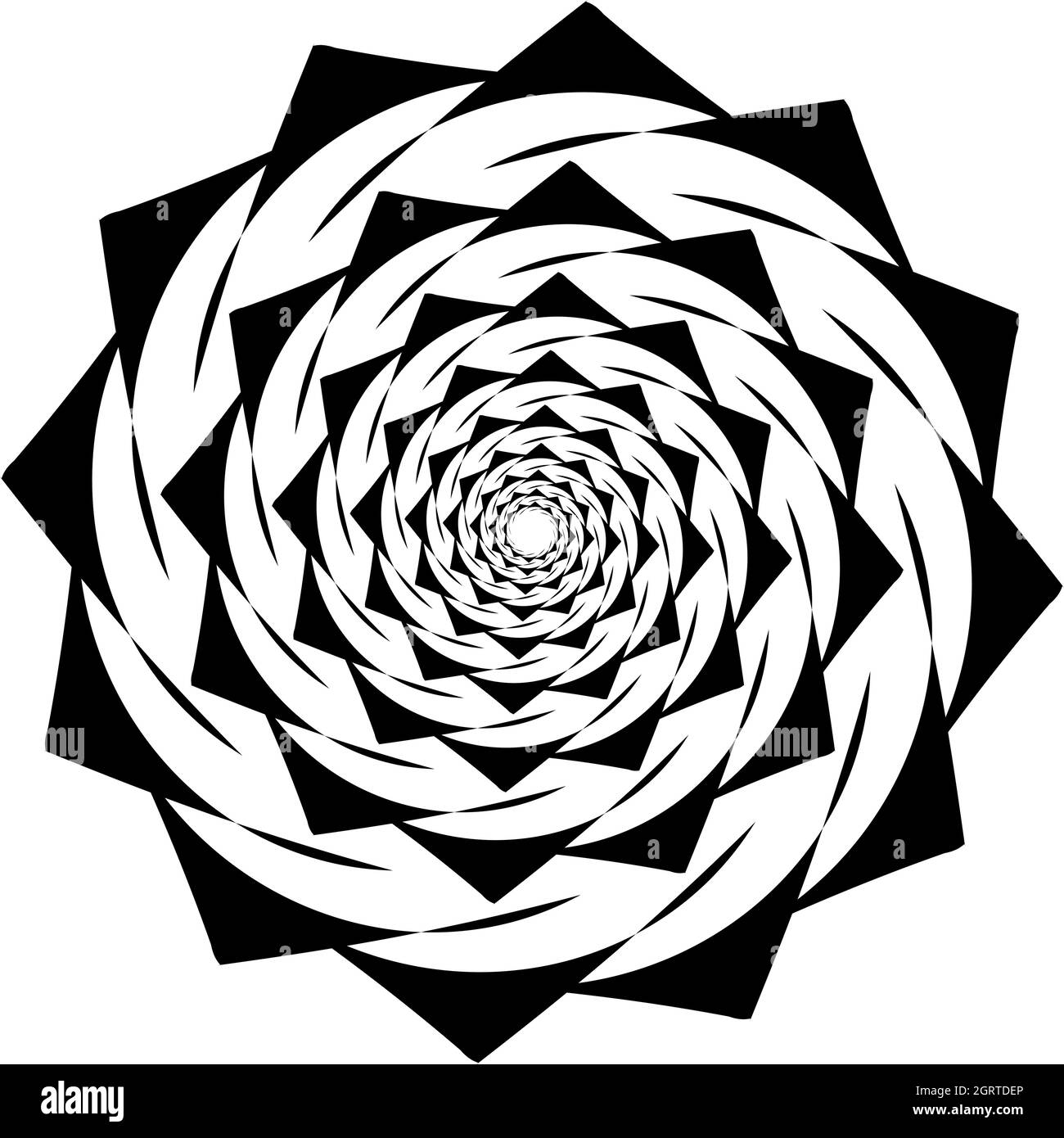 Abstract circular drawing. Amorphous, nonfigurative artistic element ...