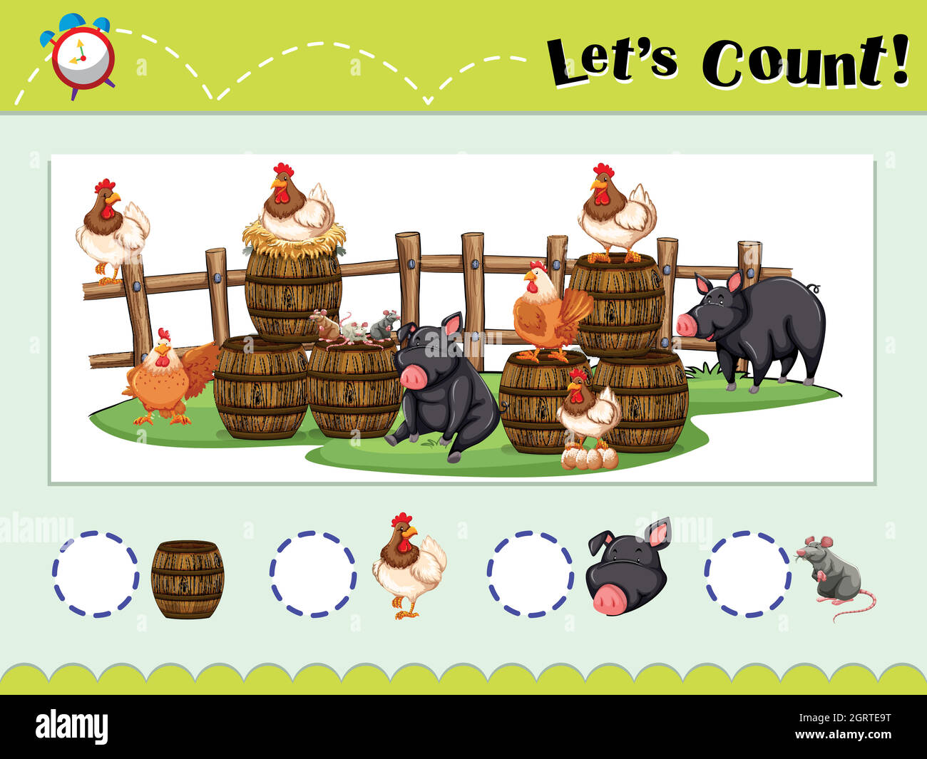 Game template for counting animals Stock Vector Image & Art - Alamy