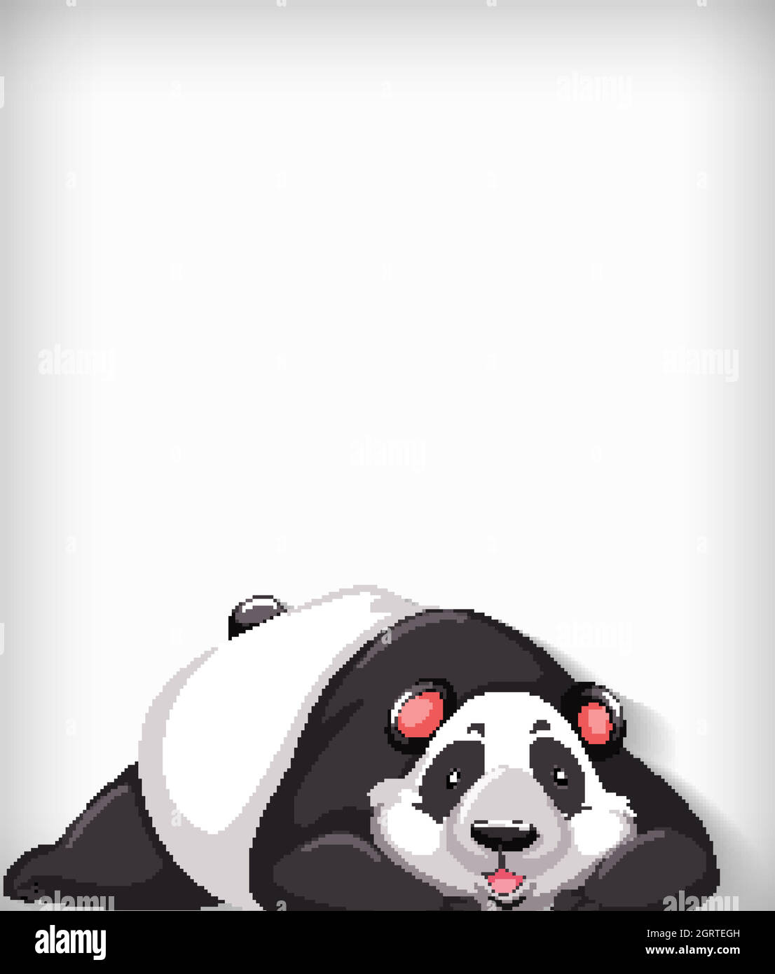 Background template design with plain color and cute panda Stock Vector ...