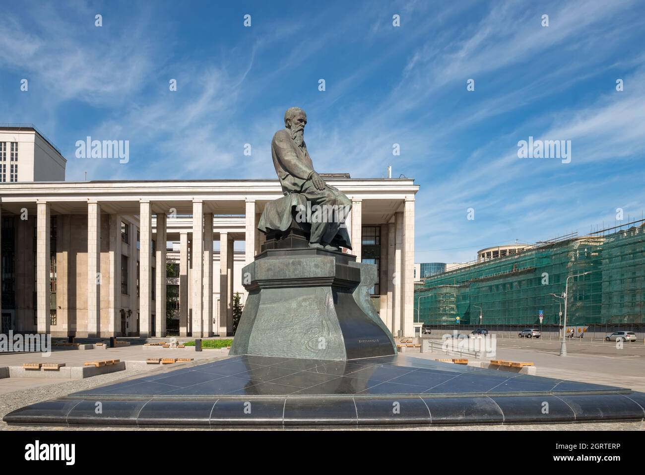 Moscow, Russia - May 23, 2021: Monument to russian writer Fyodor ...