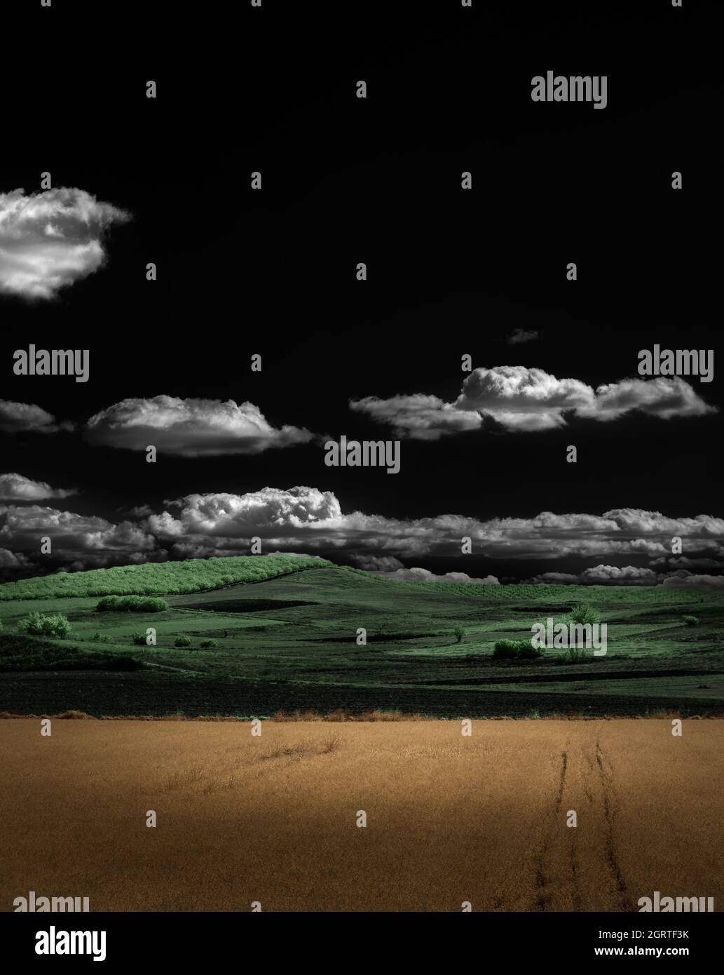 Rural multi colored landscape scenery Stock Photo - Alamy