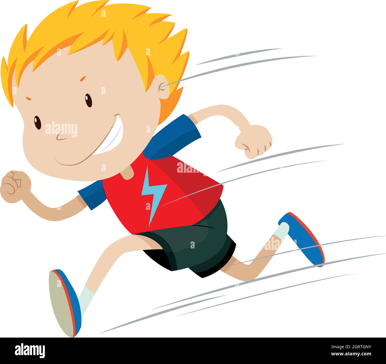 Little boy running alone Stock Vector Image & Art - Alamy