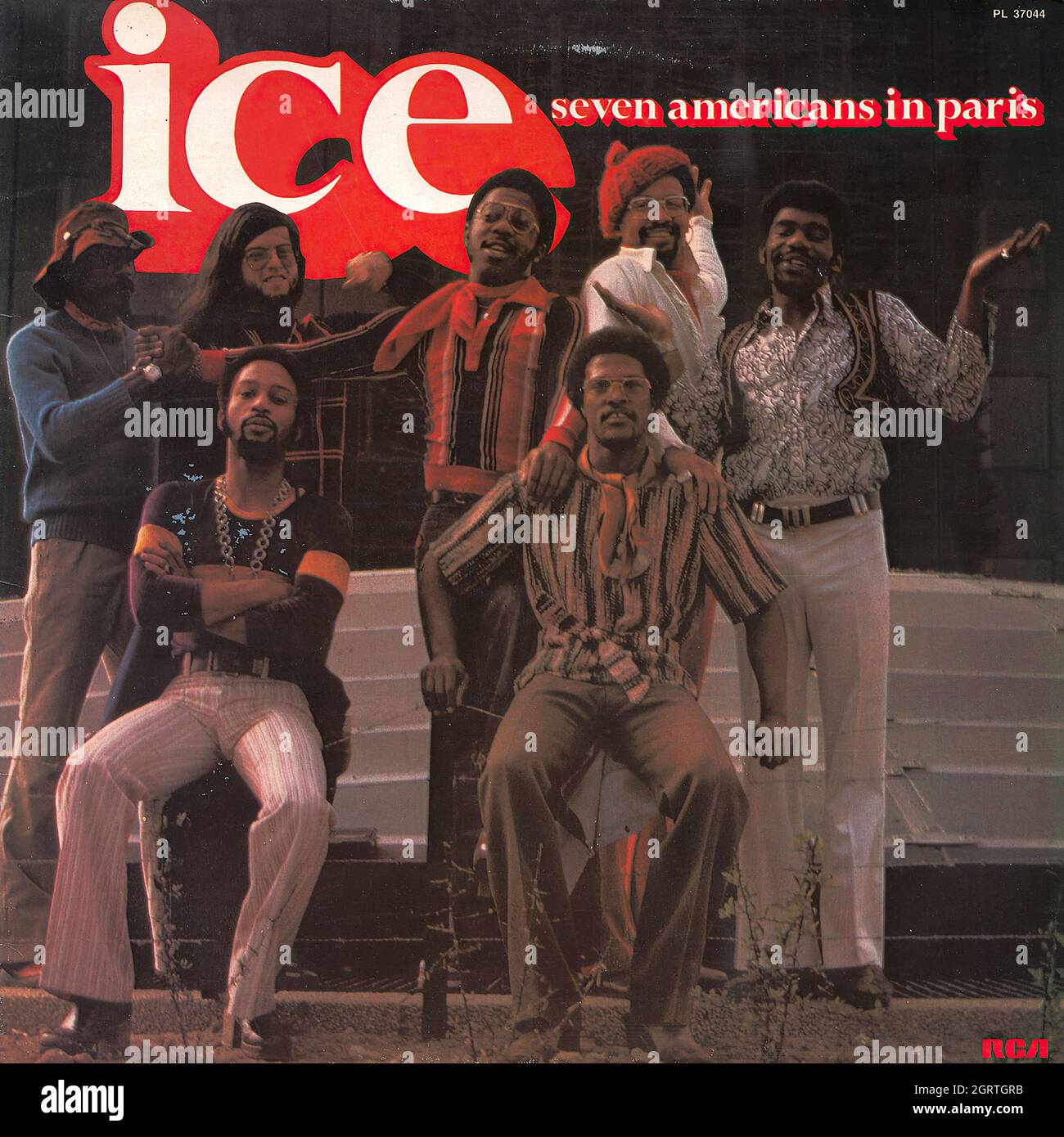 Ice - Seven americans in Paris - Vintage Vinyl Record Cover Stock Photo ...