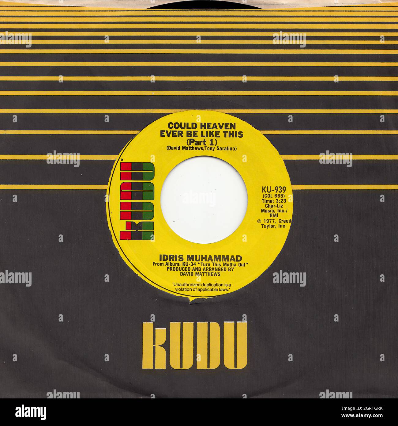 Idris Muhammad - Could heaven ever be like this pt.1 & pt.2 45rpm - Vintage Vinyl Record Cover ...