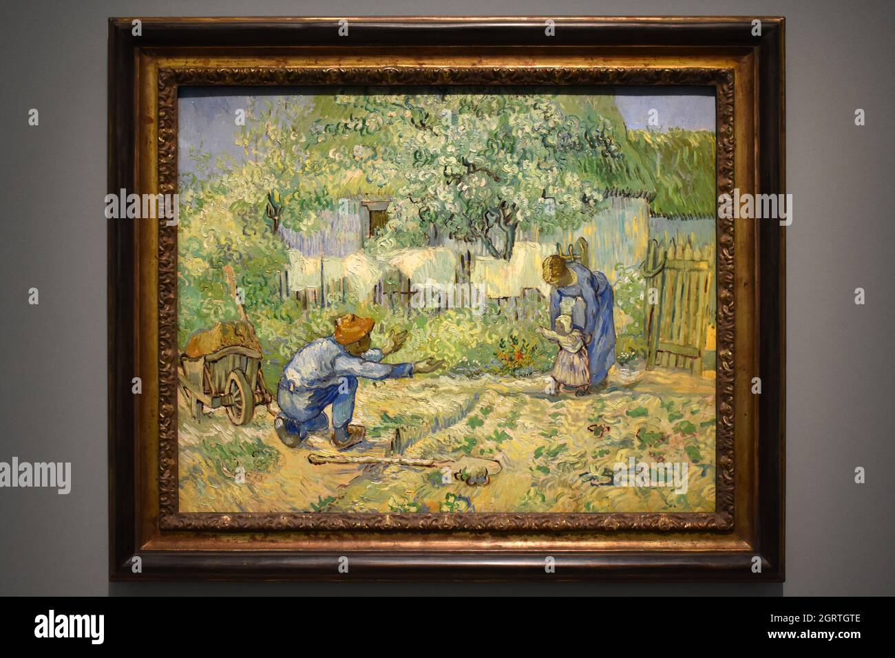 Vincent van Gogh (1853-1890). First Steps (Afrer Millet). Oil on canvas ...