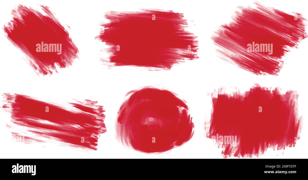 Red acrylic paint on white Stock Vector Images - Alamy