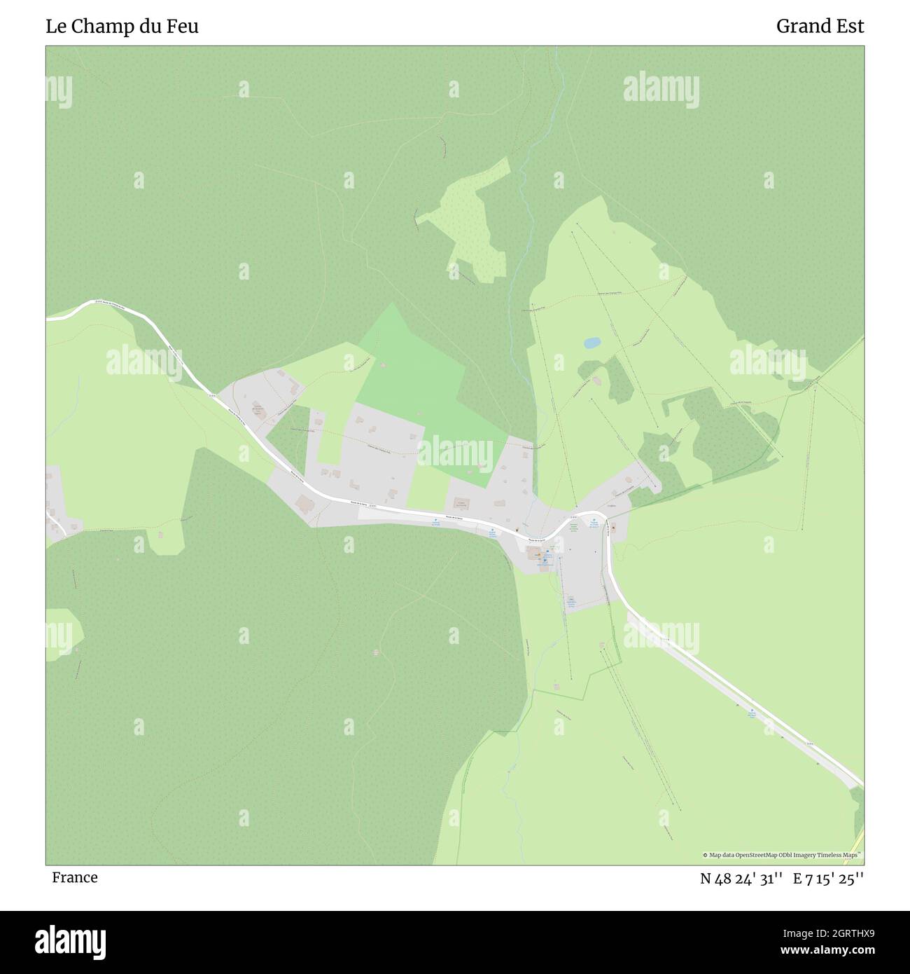 Le Champ du Feu, , France, Grand Est, N 48 24' 31'', E 7 15' 25'', map ...